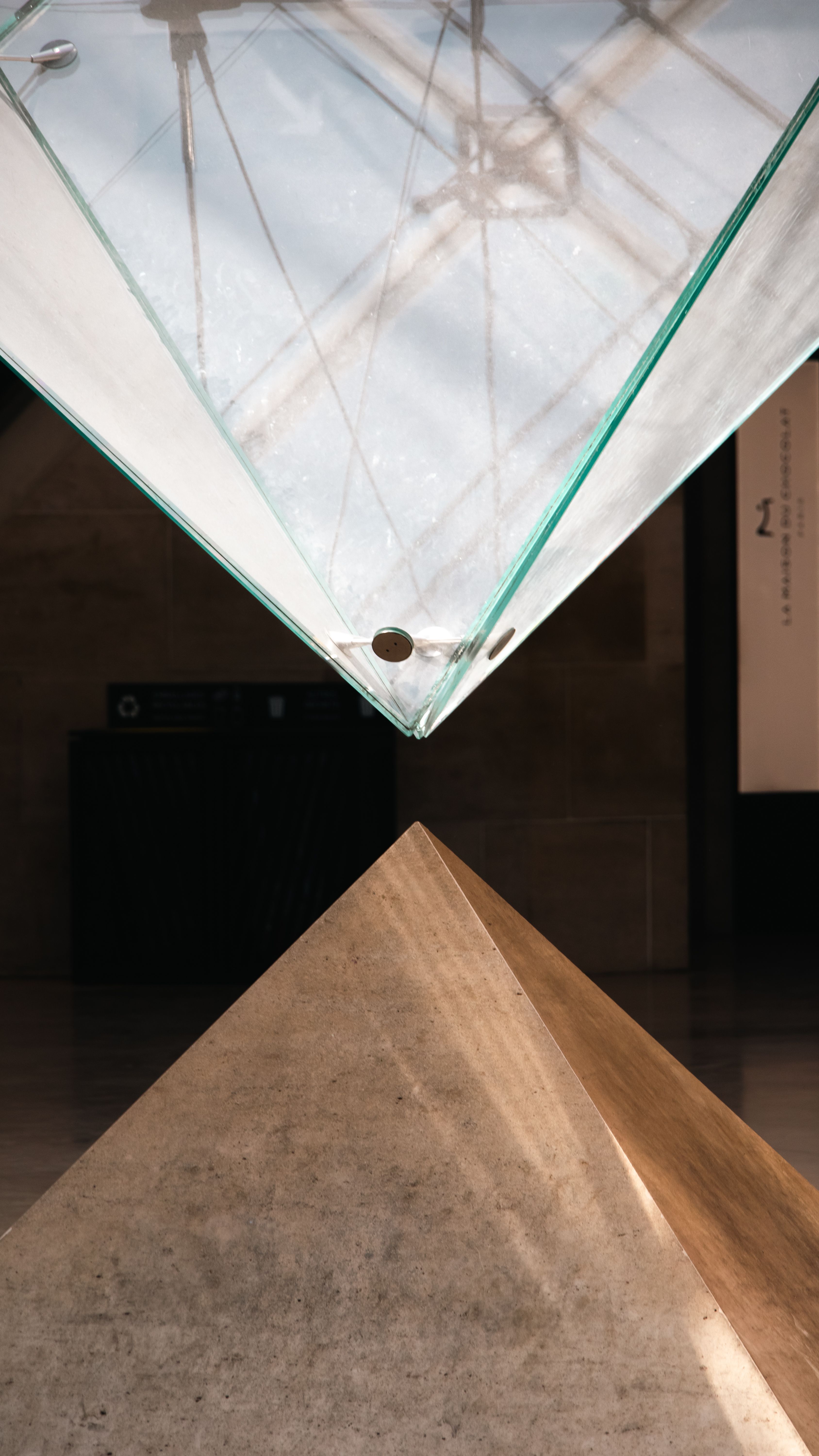 Artistic View of the Louvre's Inverted Pyramid · Free Stock Photo
