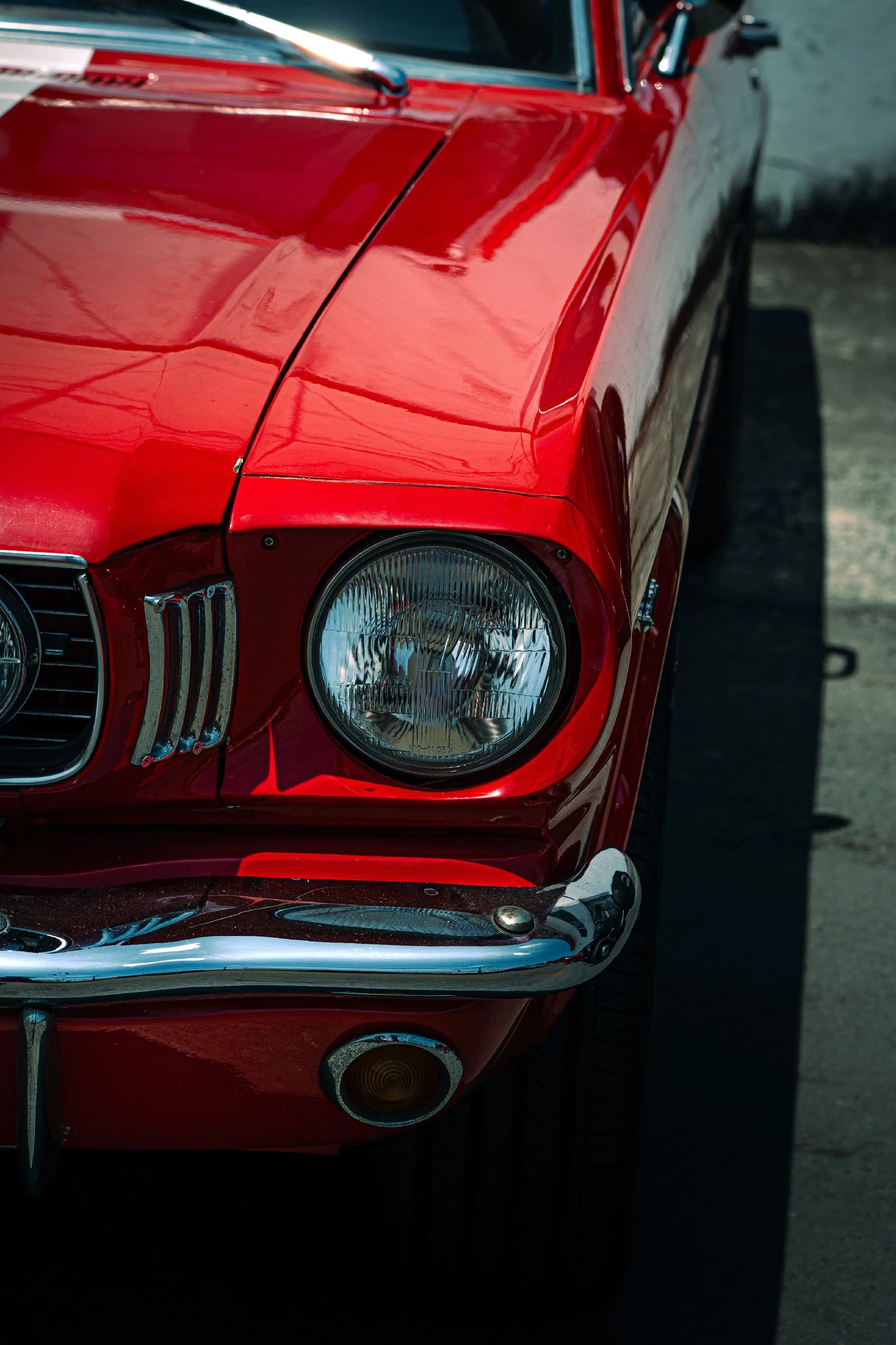 Close-up of Vintage Red Classic Car on Street · Free Stock Photo