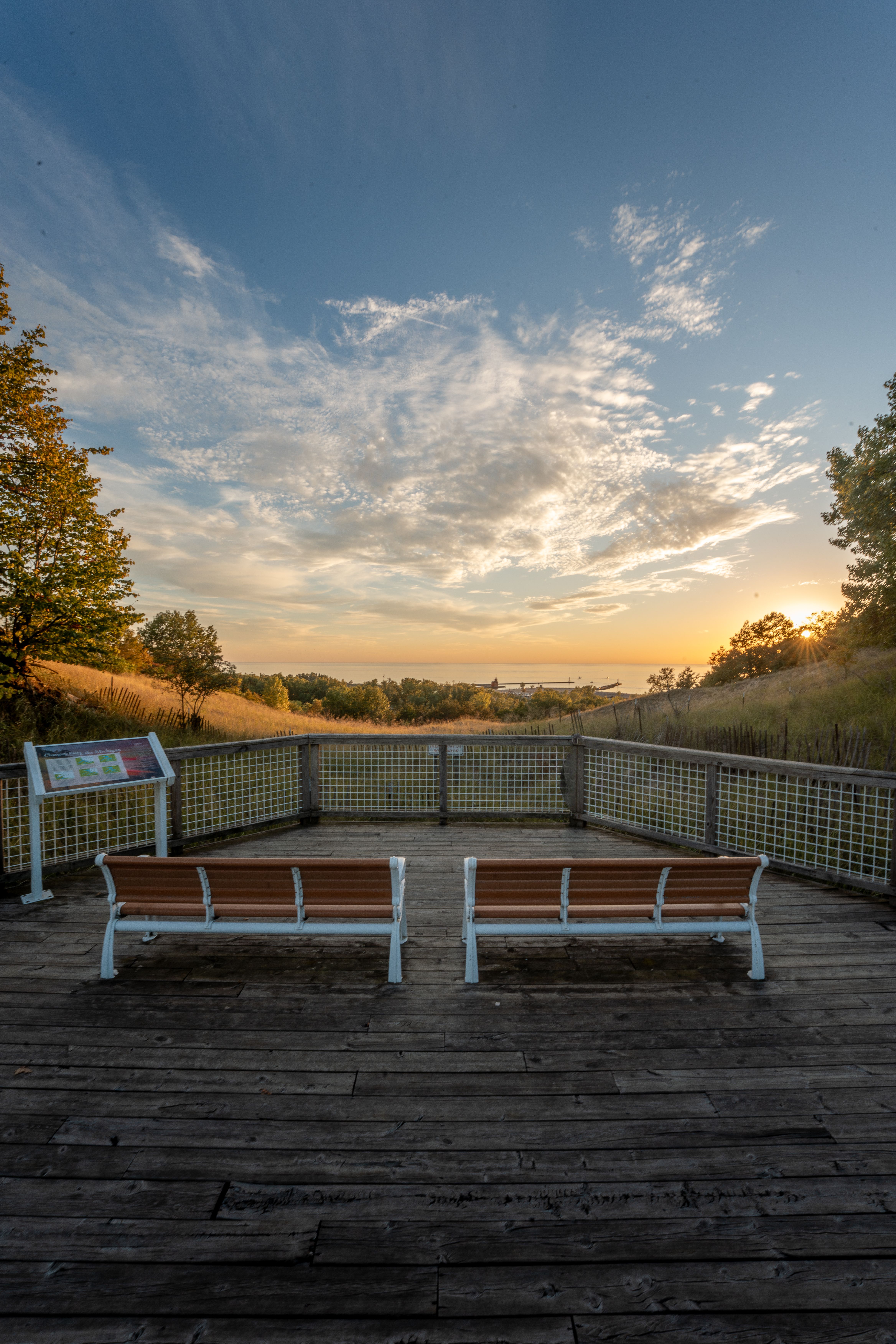 Scenic Sunset View from Mount Pisgah Overlook Benches · Free Stock Photo