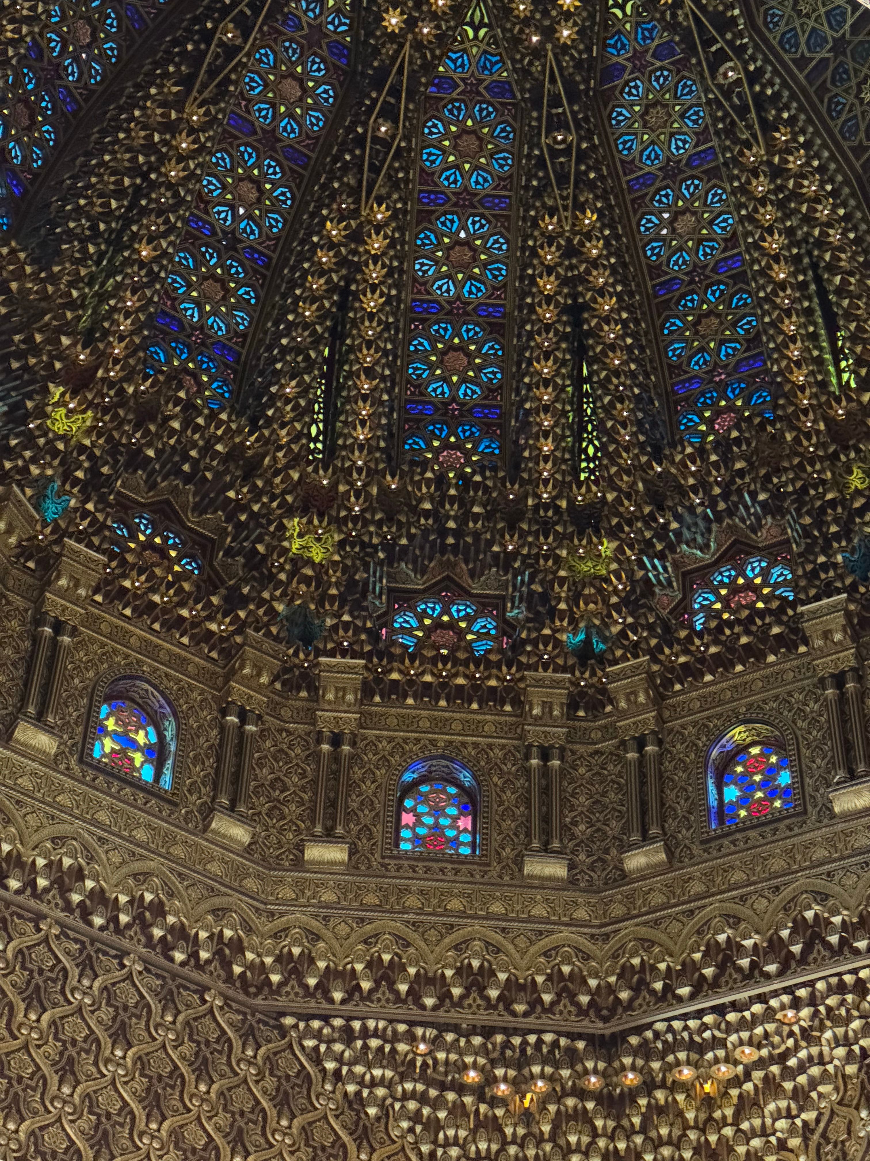Intricate Moroccan Dome with Stained Glass Windows · Free Stock Photo
