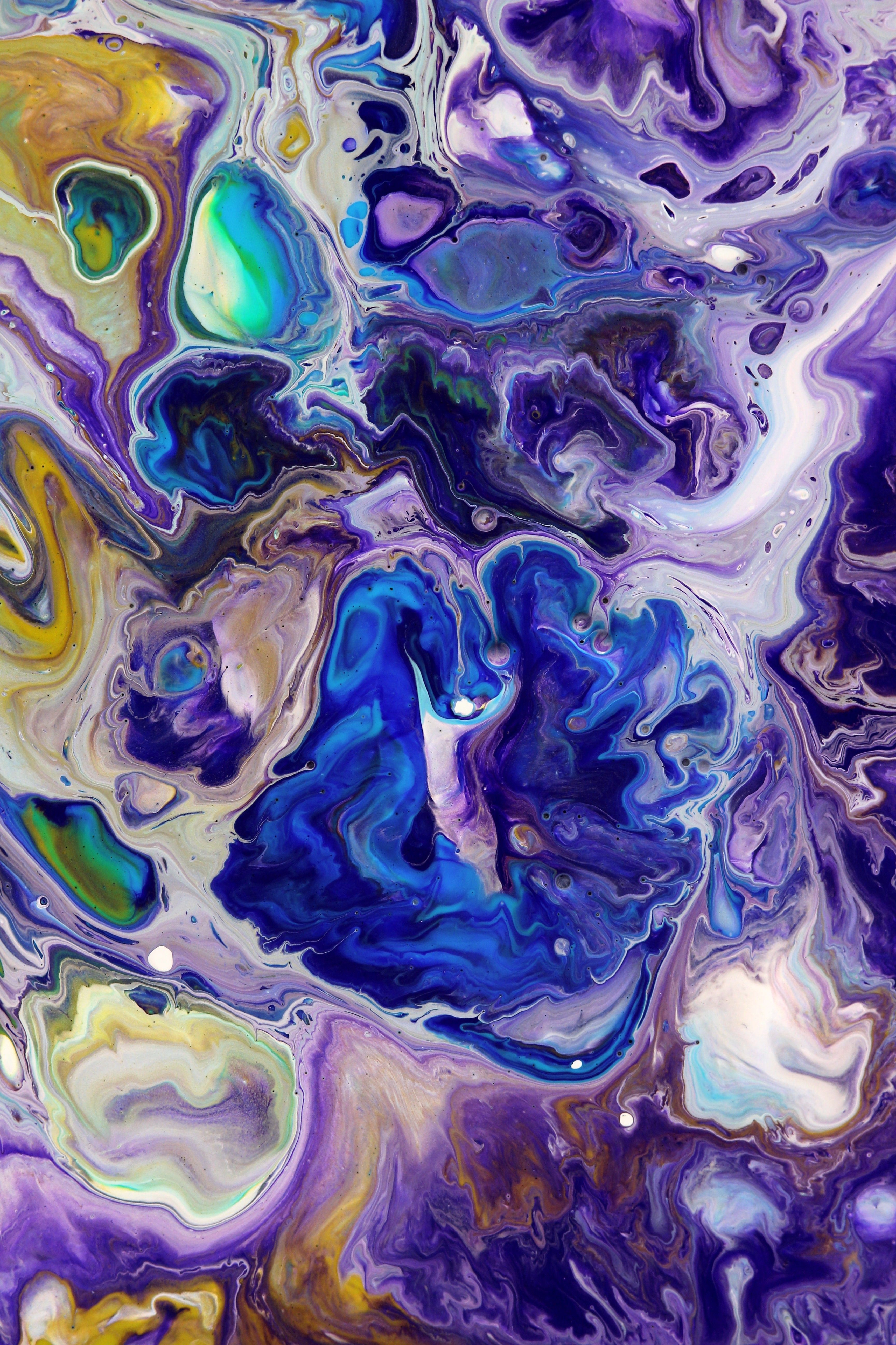 Colorful Abstract Fluid Art Painting · Free Stock Photo