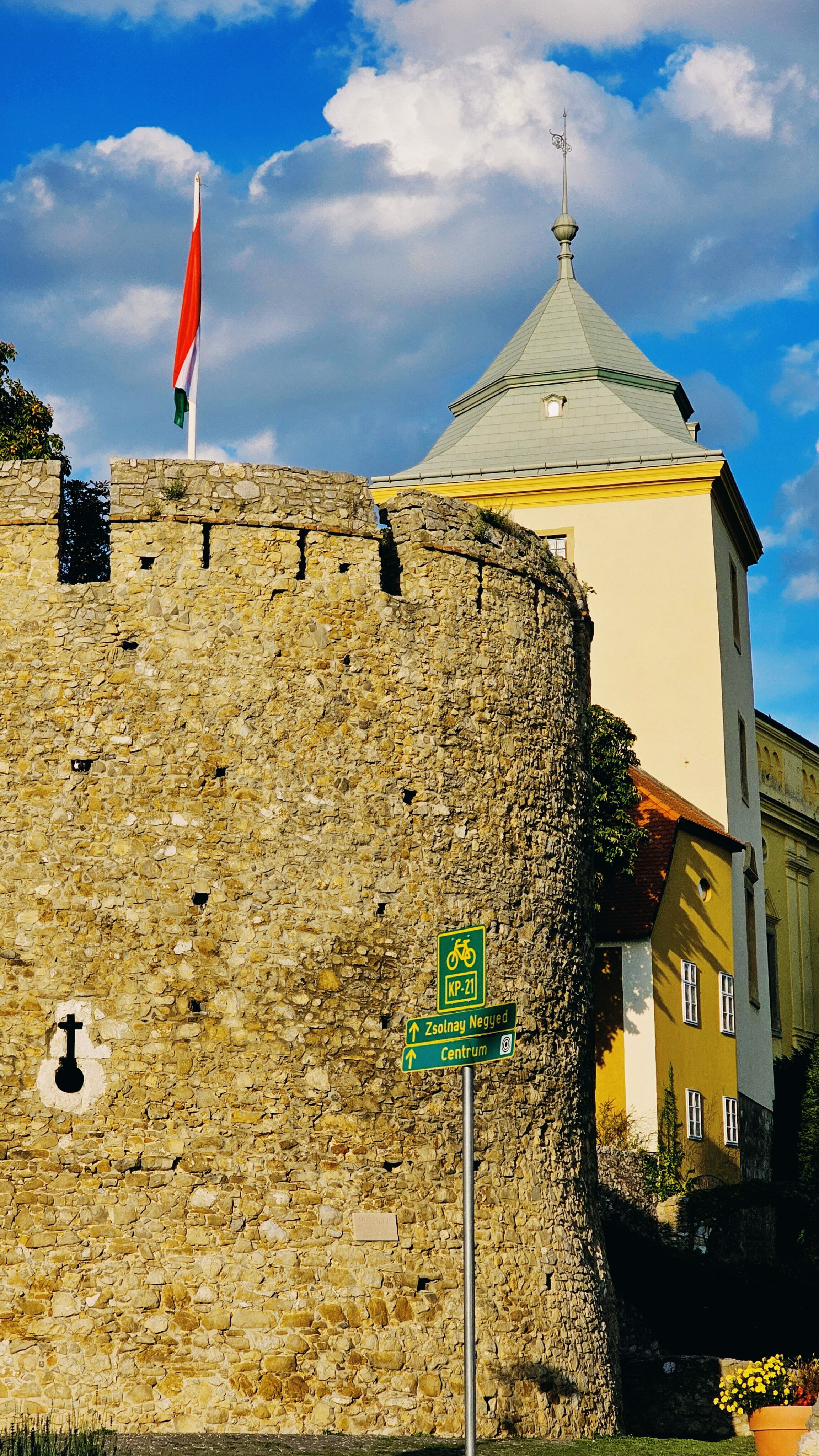 Medieval Tower and Modern Building in Pécs, Hungary · Free Stock Photo