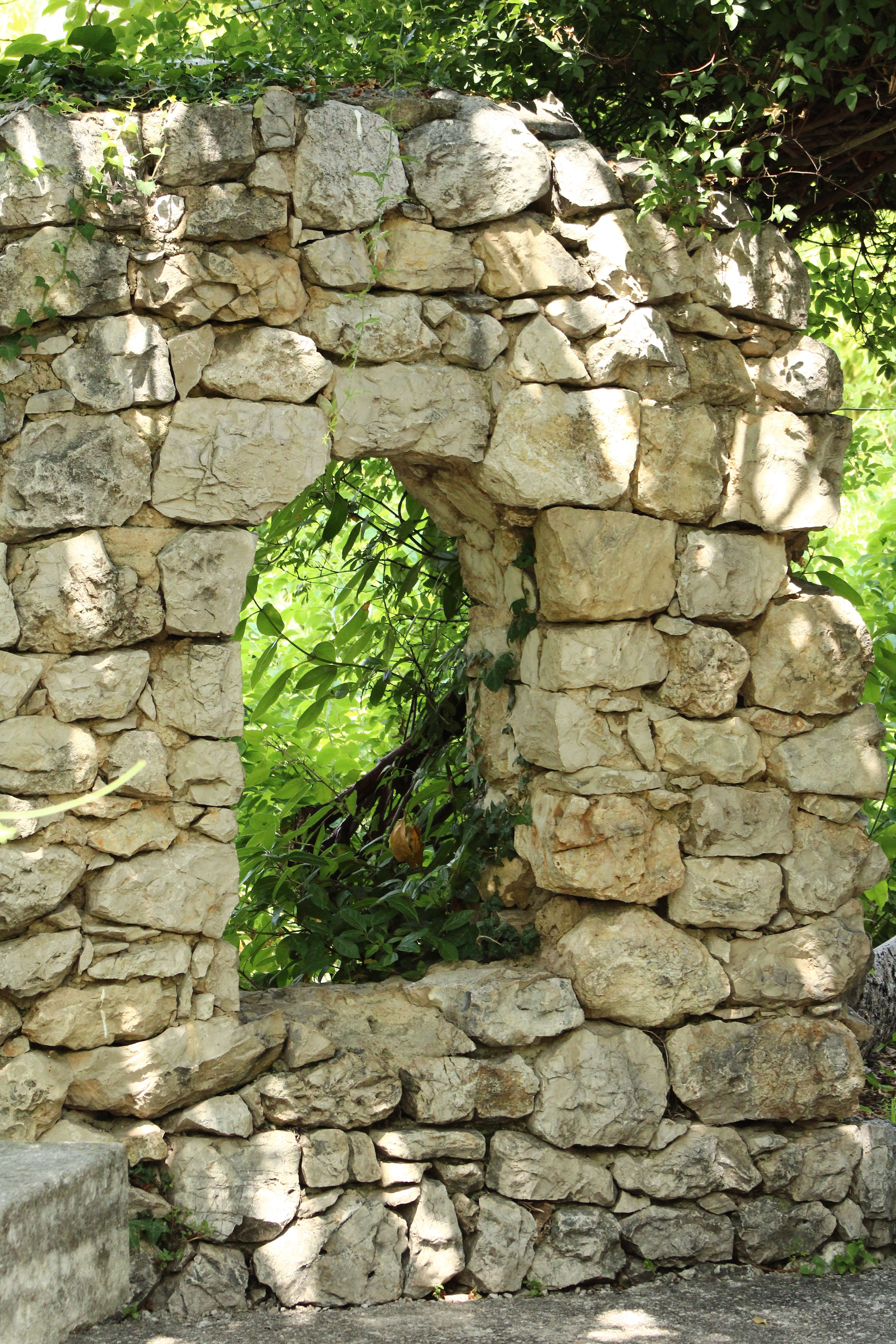 Rustic Stone Wall with Window Opening · Free Stock Photo