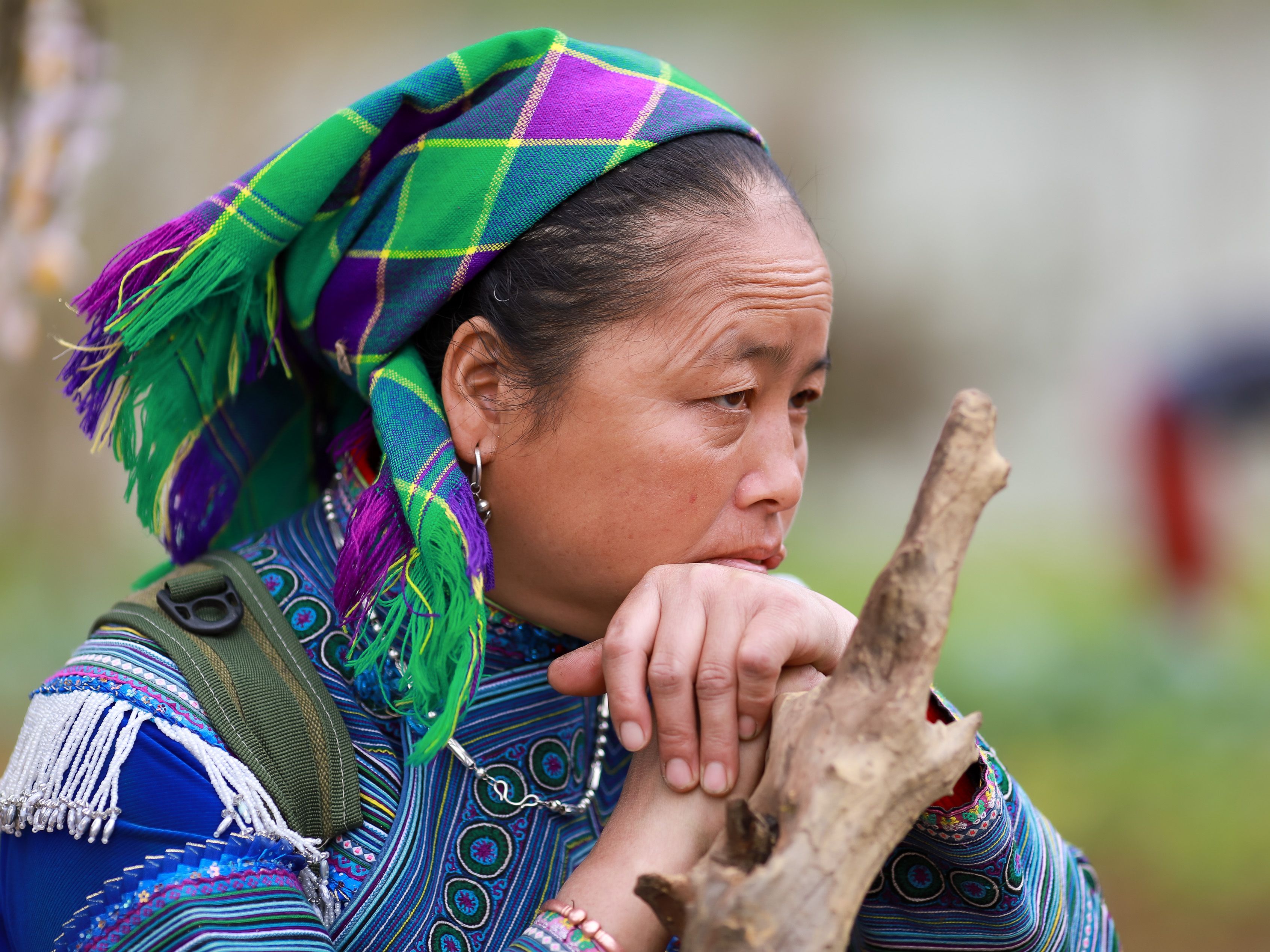 Portrait of Hmong Woman in Traditional Attire · Free Stock Photo
