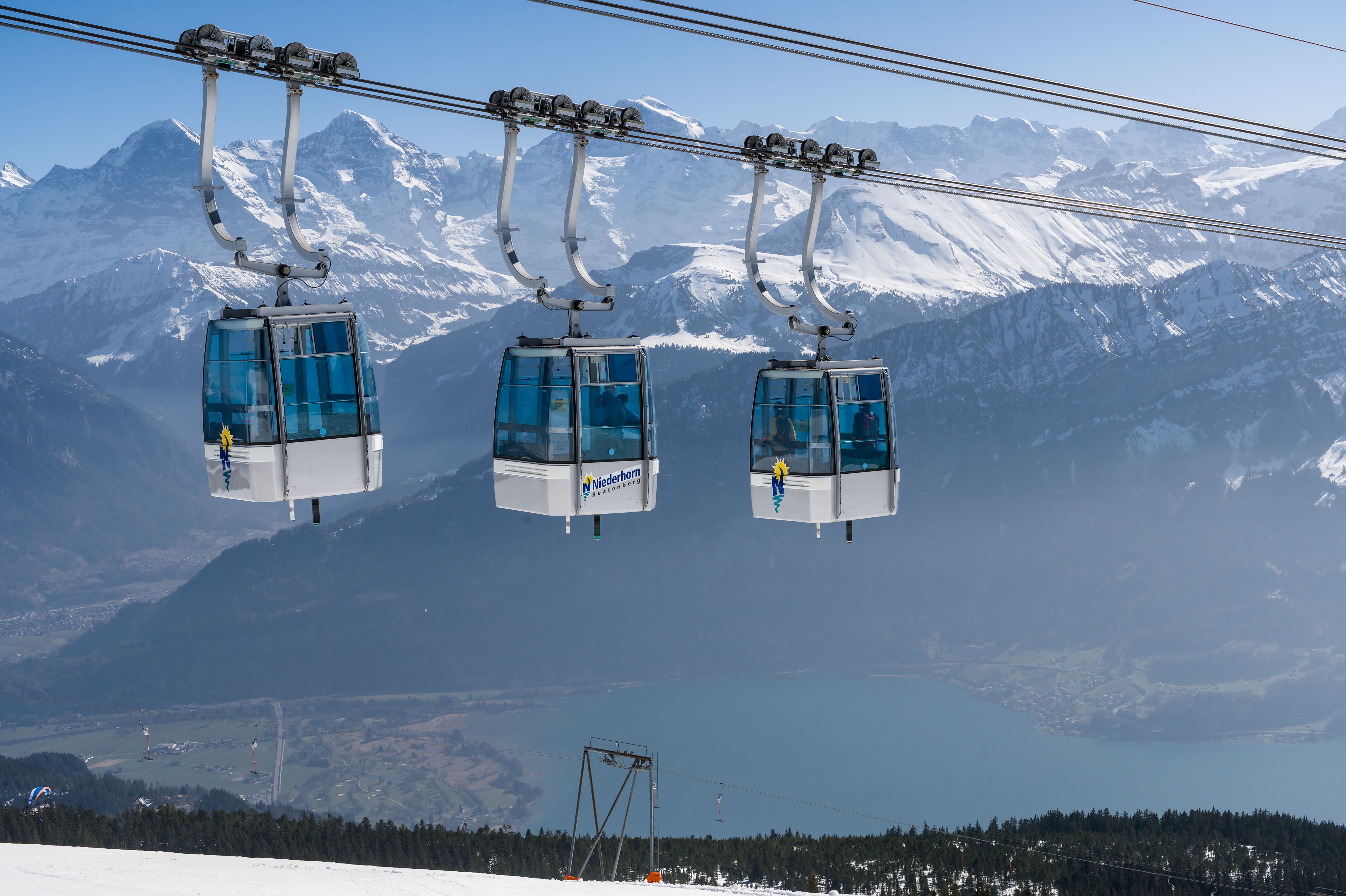 Stunning Swiss Alps Cable Cars in Winter · Free Stock Photo