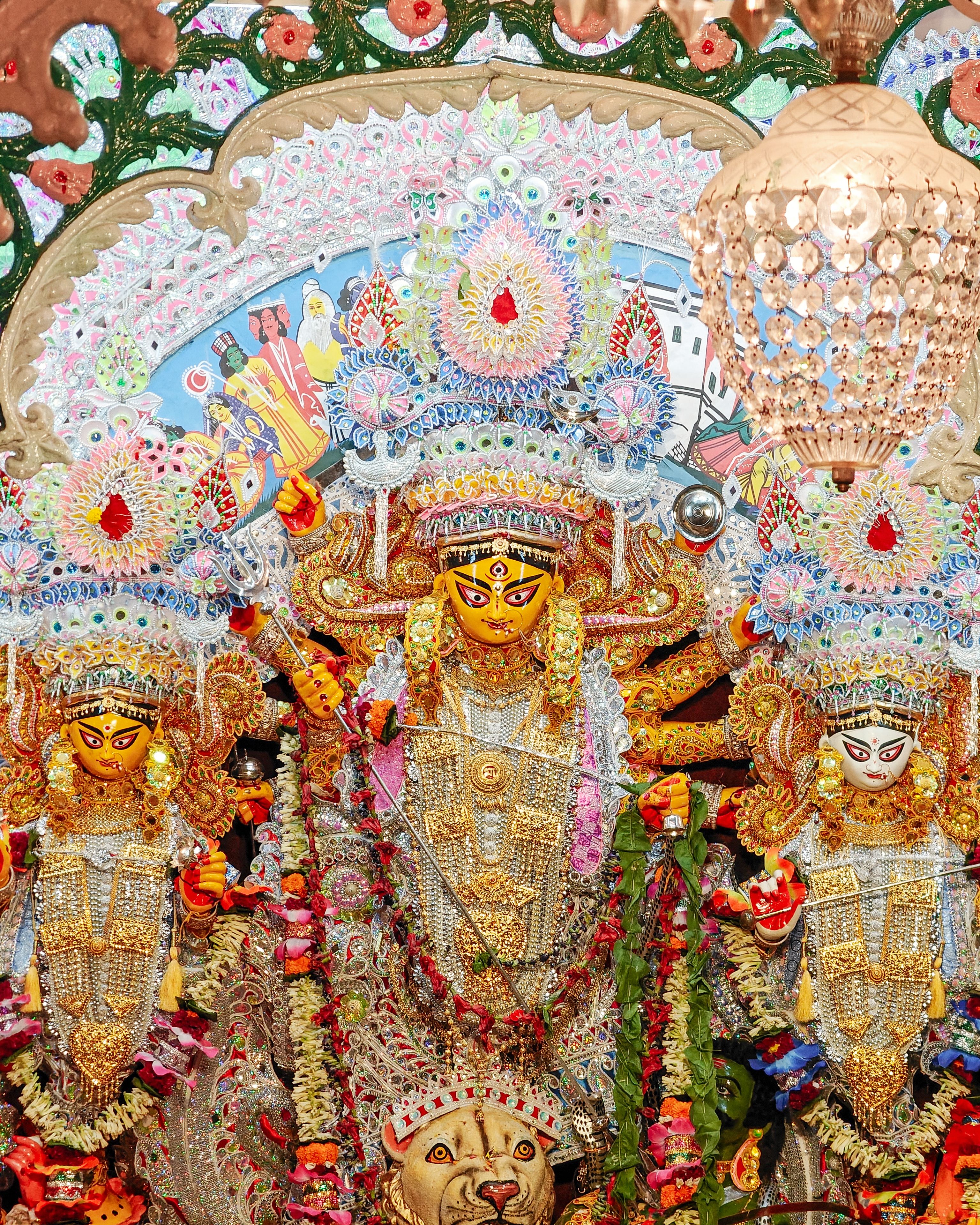 Vibrant Durga Puja Idol Decorations · Free Stock Photo