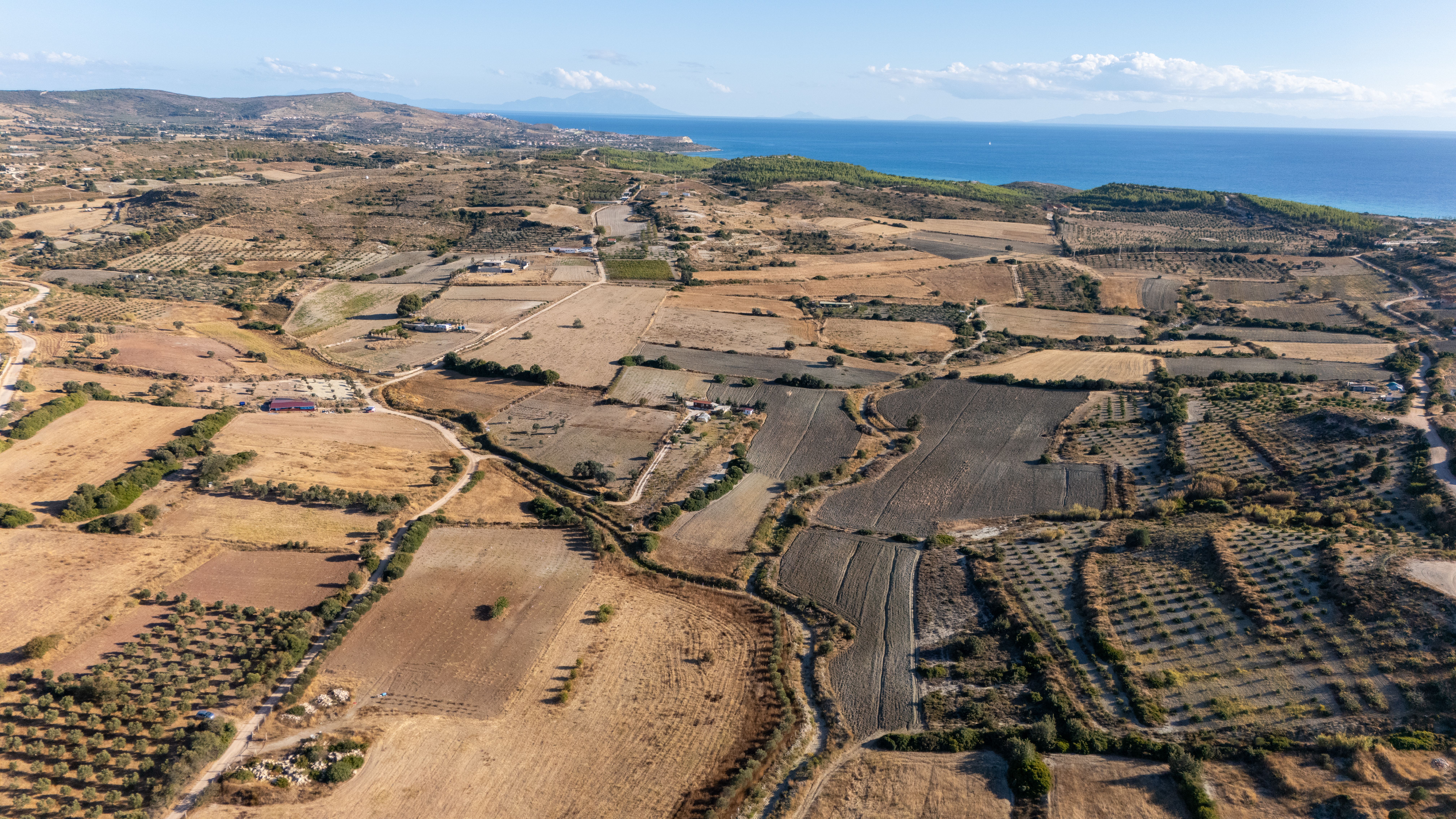 Aerial View of Turkish Coastline Farmland · Free Stock Photo