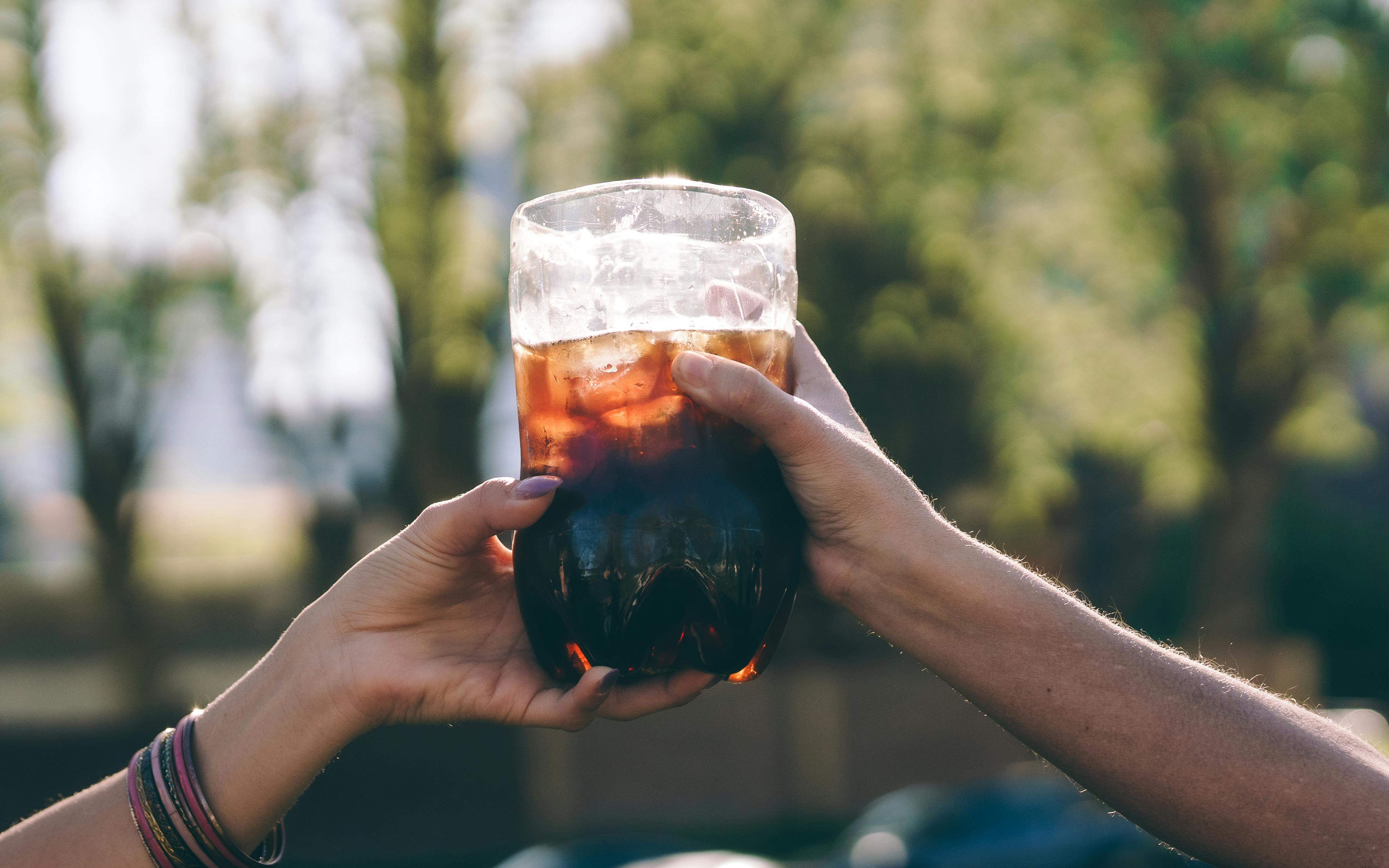 Outdoor Toast with Beverage Bottle in Buenos Aires · Free Stock Photo