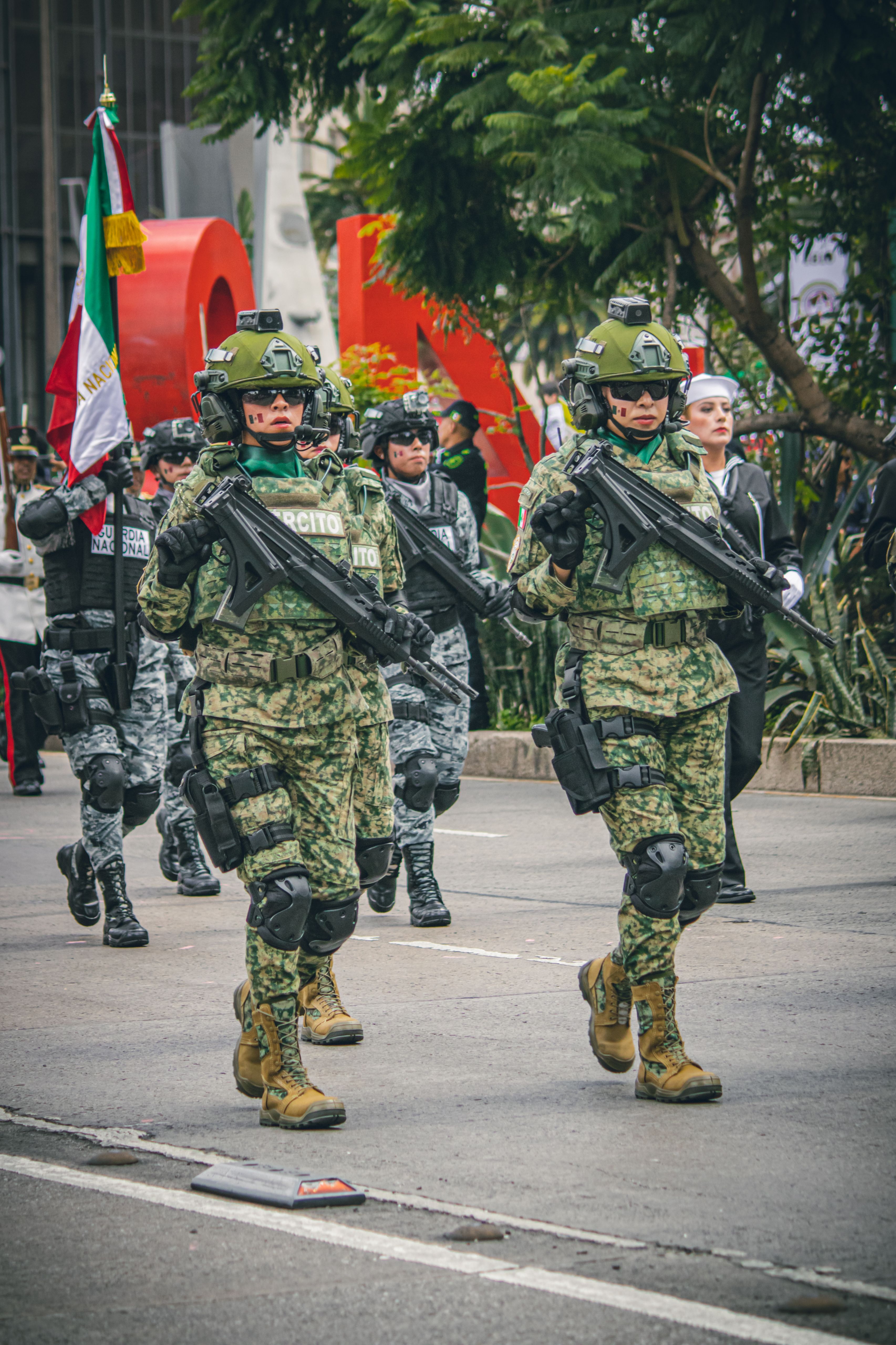 Mexican Female Soldiers in Parade, Mexico City · Free Stock Photo