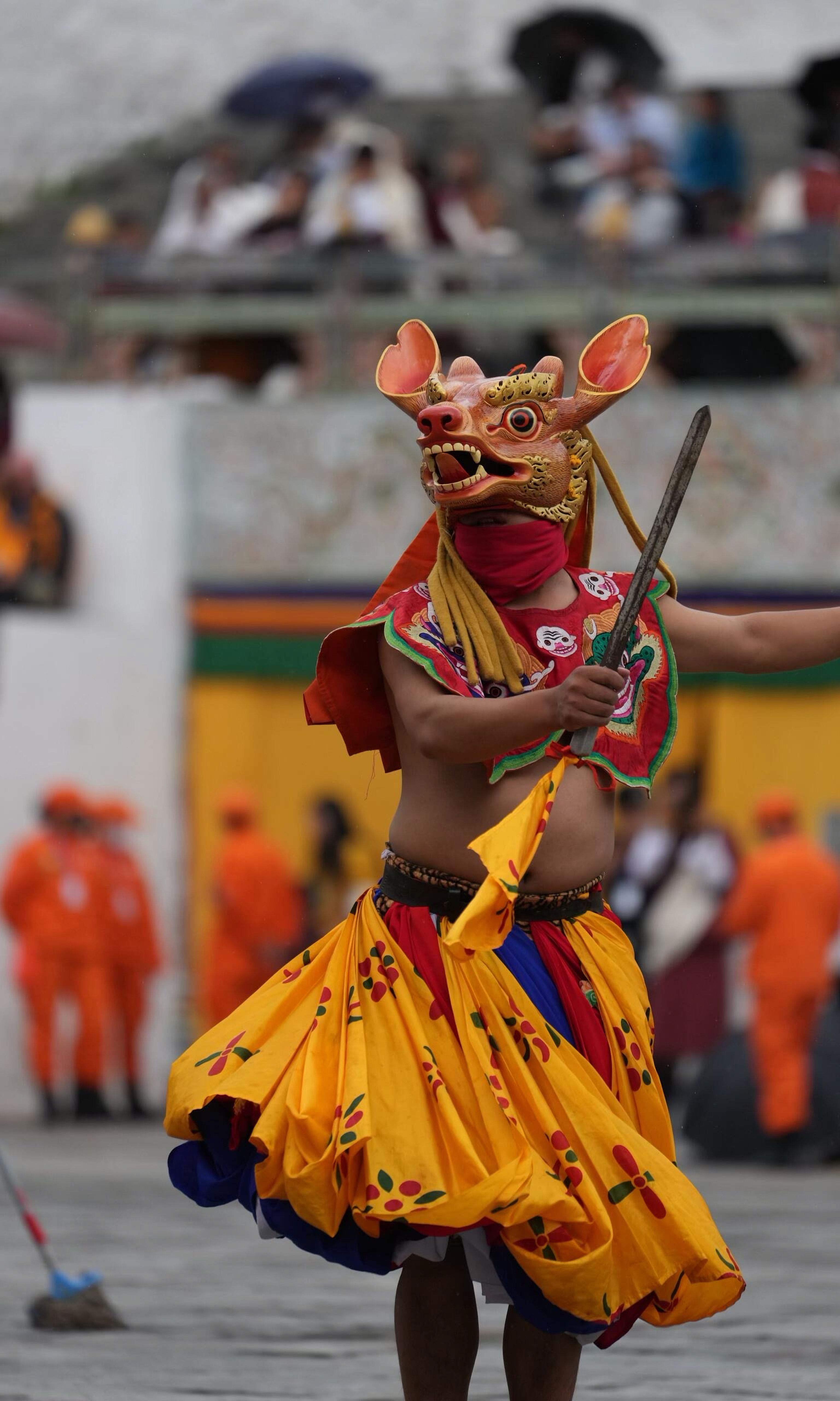Traditional Masked Dance Festival Performance · Free Stock Photo