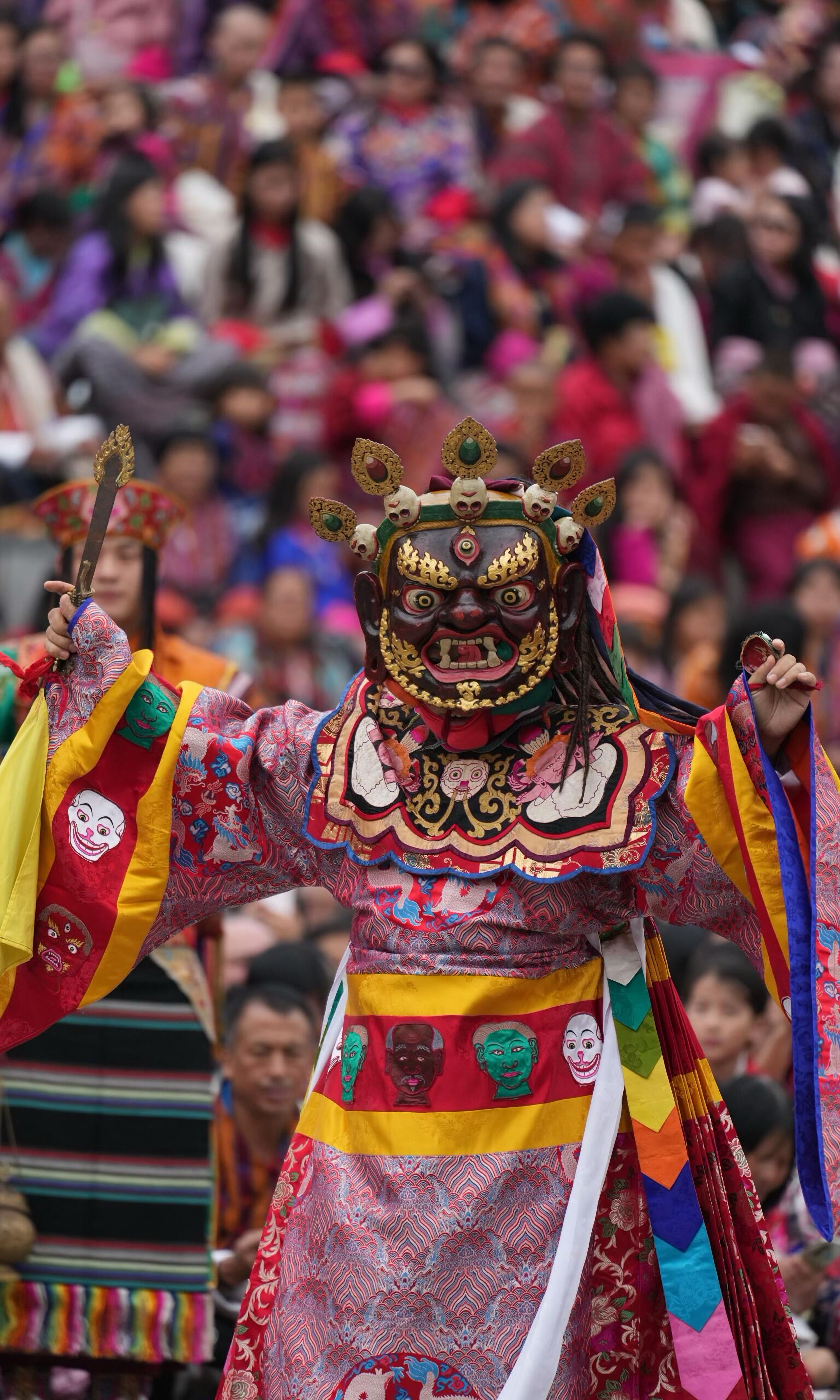 Traditional Bhutanese Festival Mask Dance · Free Stock Photo