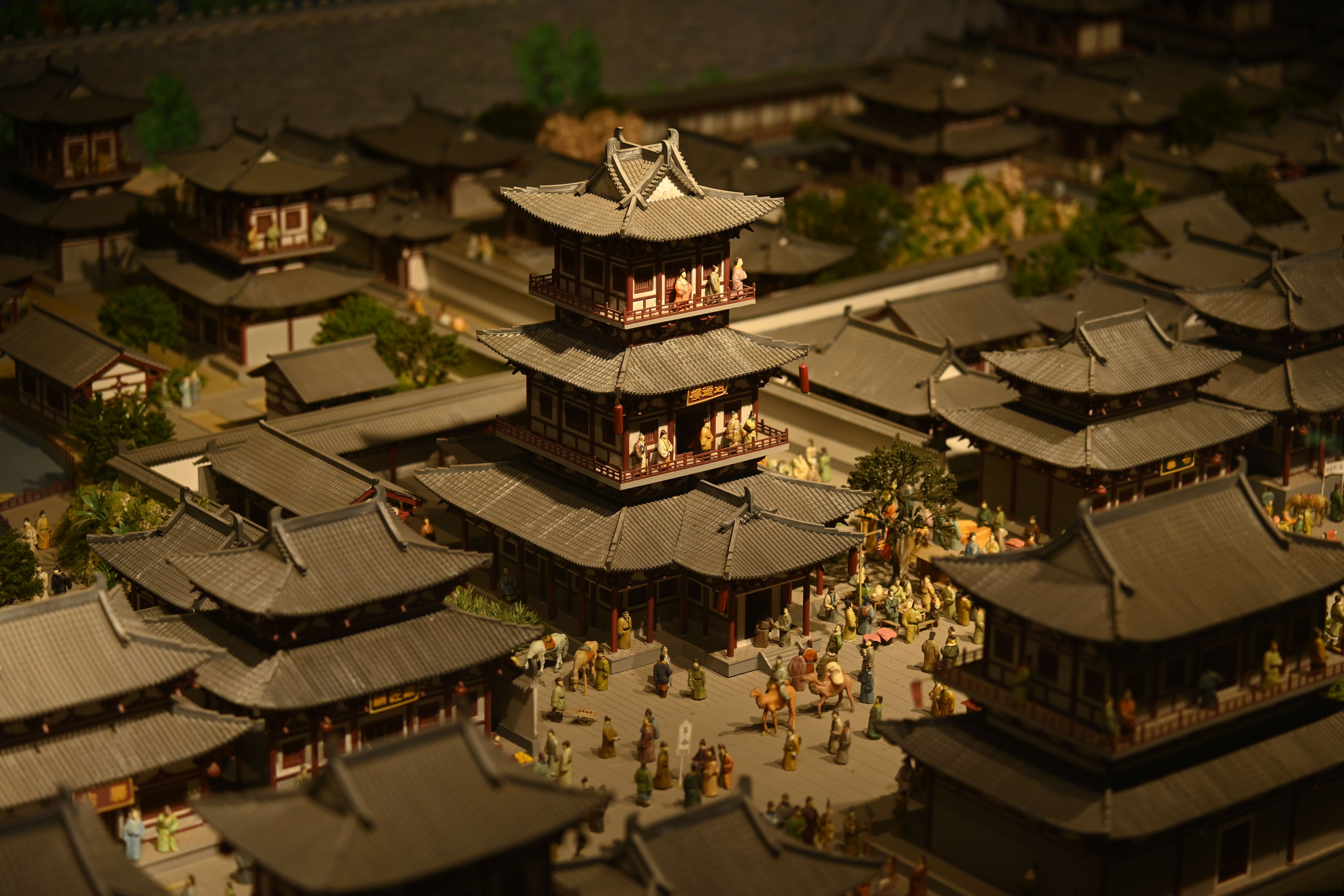 Intricate Model of Ancient Asian Architecture · Free Stock Photo