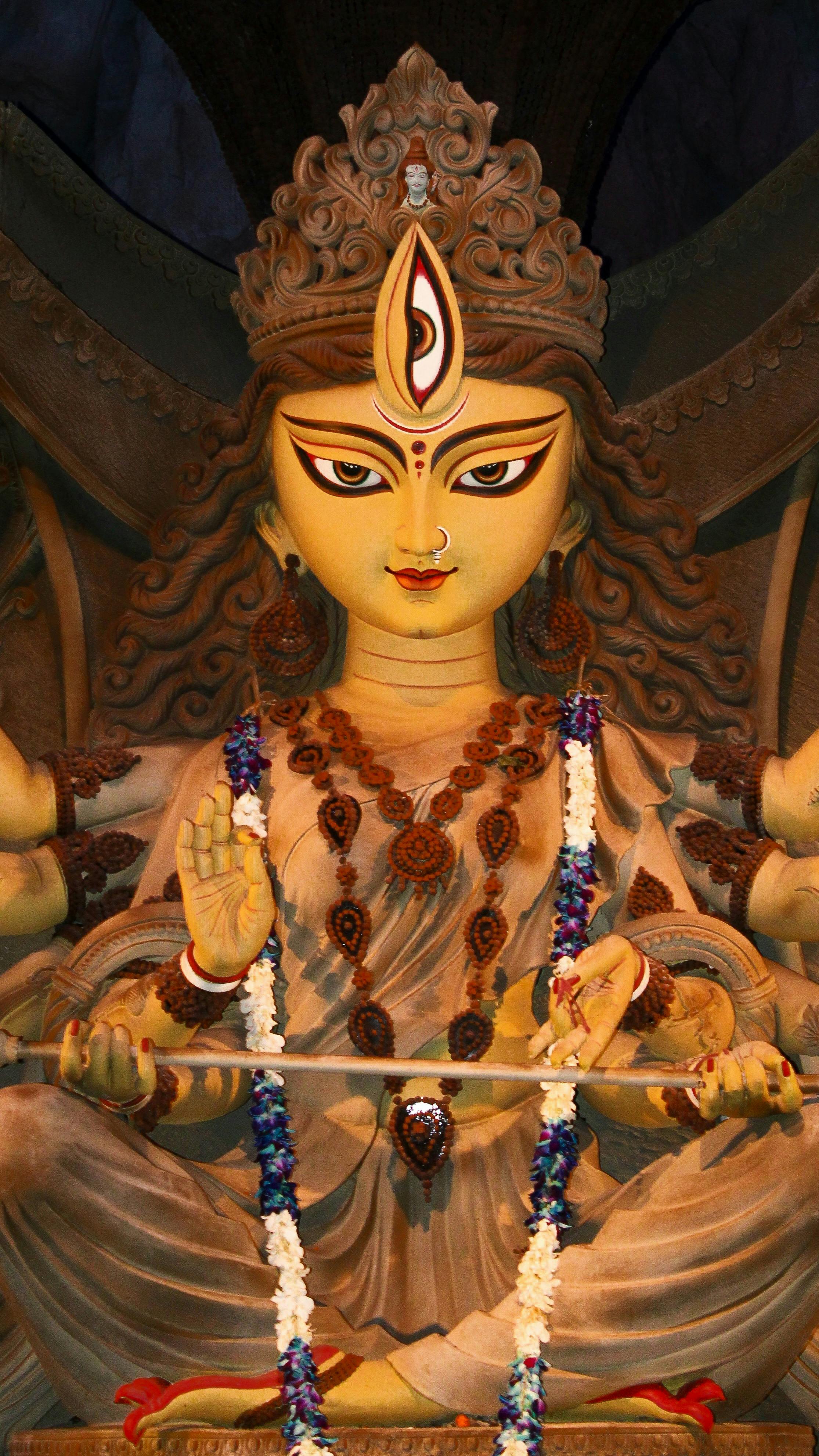 Close-up of Traditional Durga Goddess Statue · Free Stock Photo