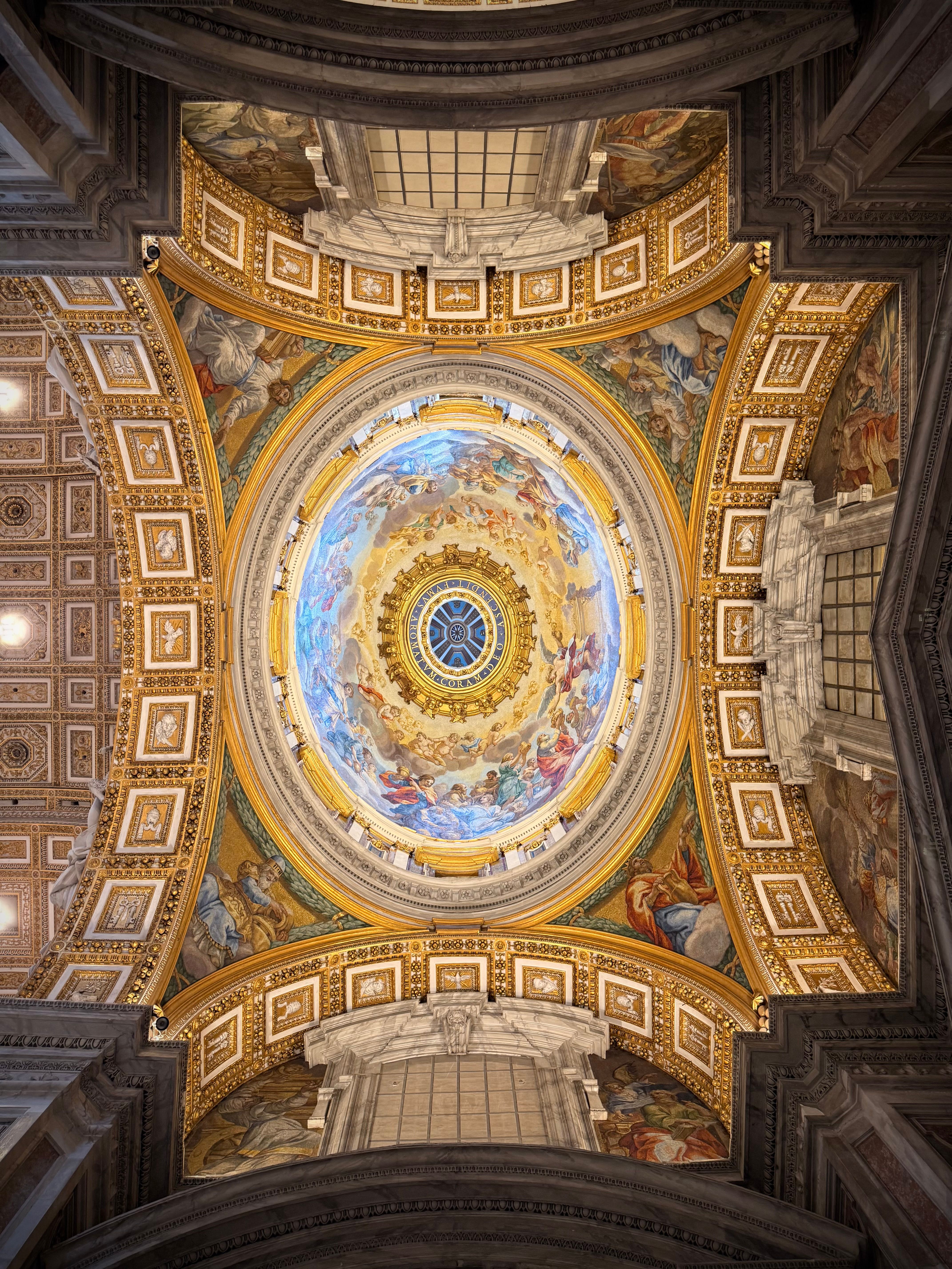 Ornate Ceiling of a Sacred Cathedral Dome · Free Stock Photo