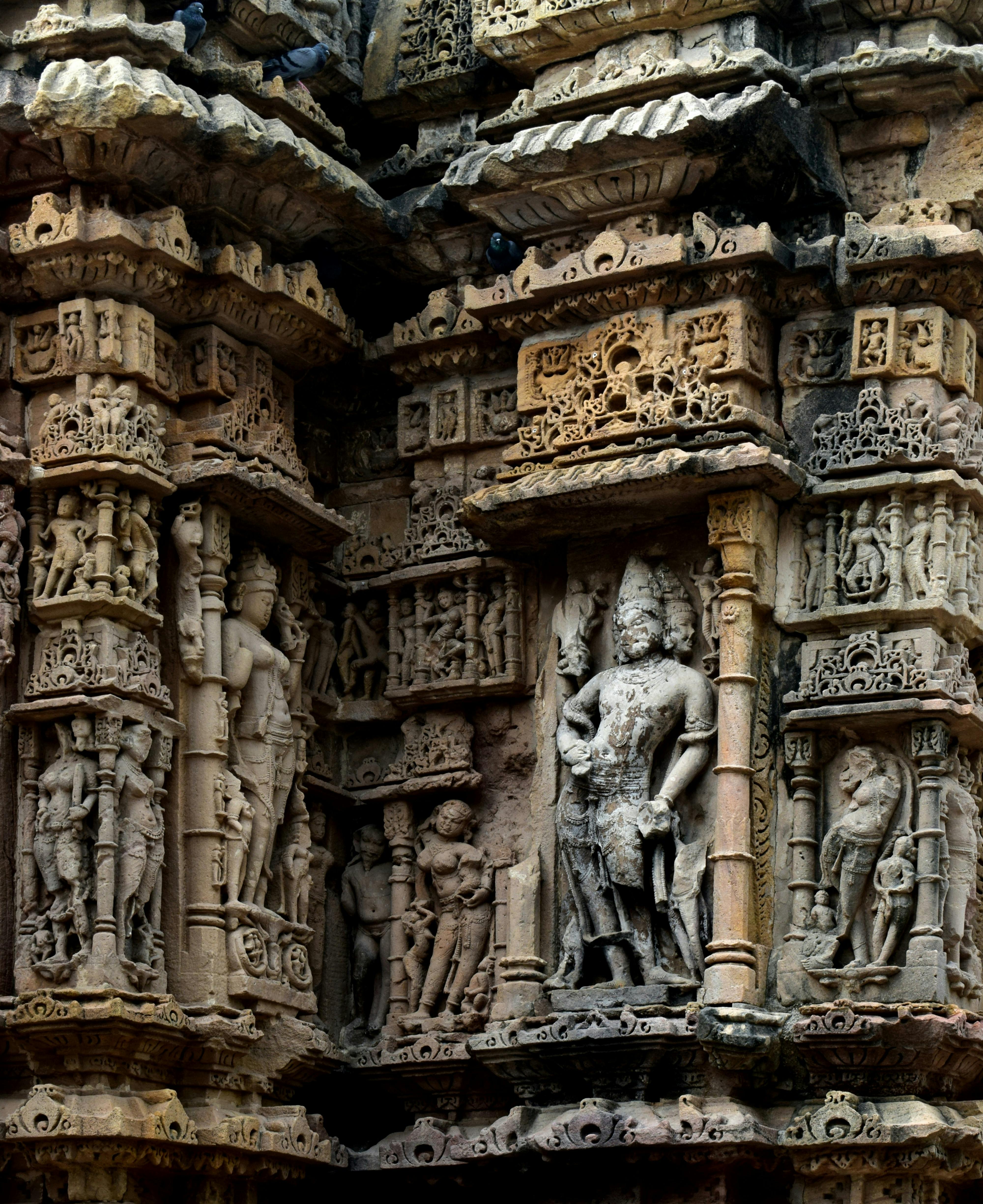 Intricately Carved Ancient Modhera Temple Facade · Free Stock Photo