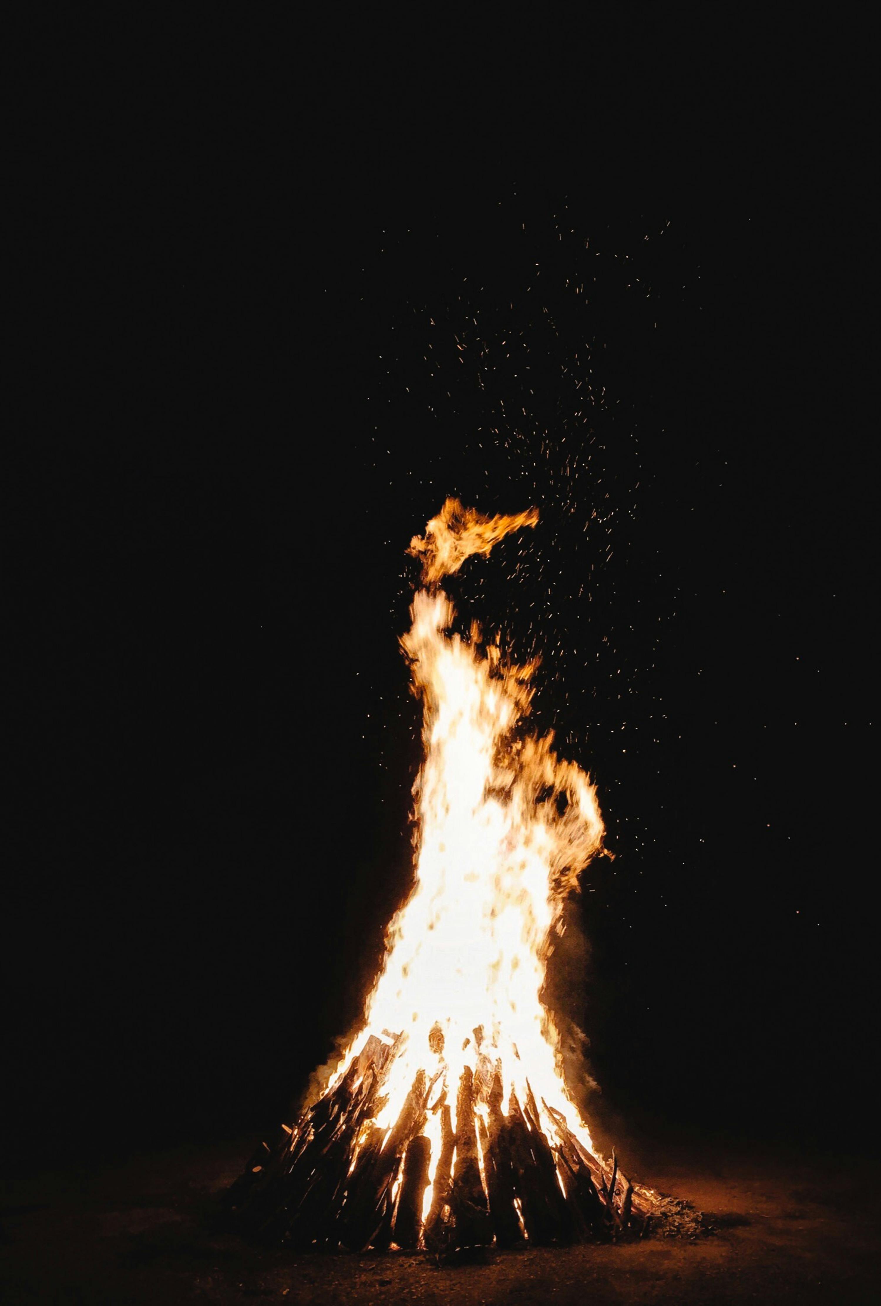 Bonfire During Night Time · Free Stock Photo