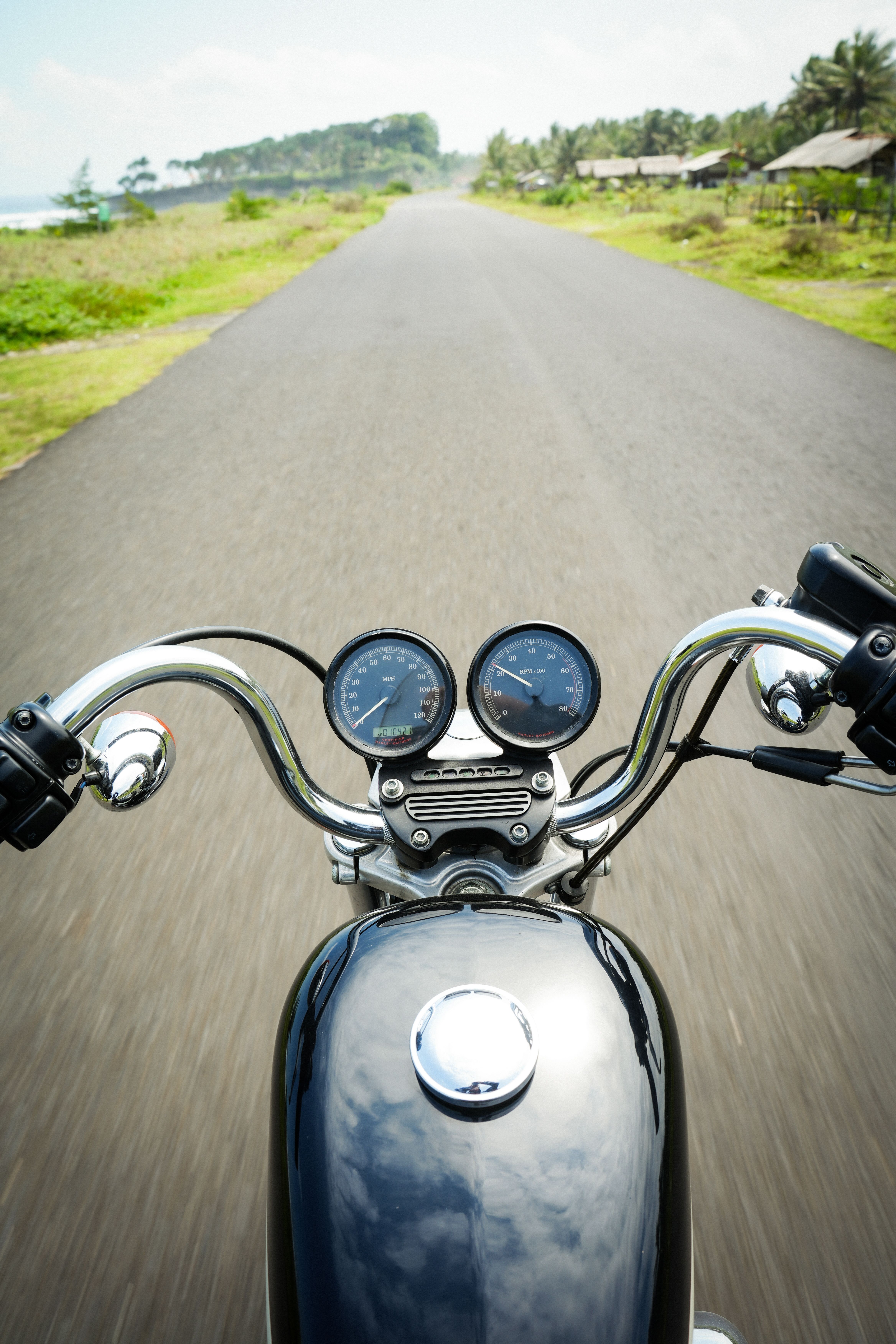 Motorcycle Ride on Open Road with View · Free Stock Photo