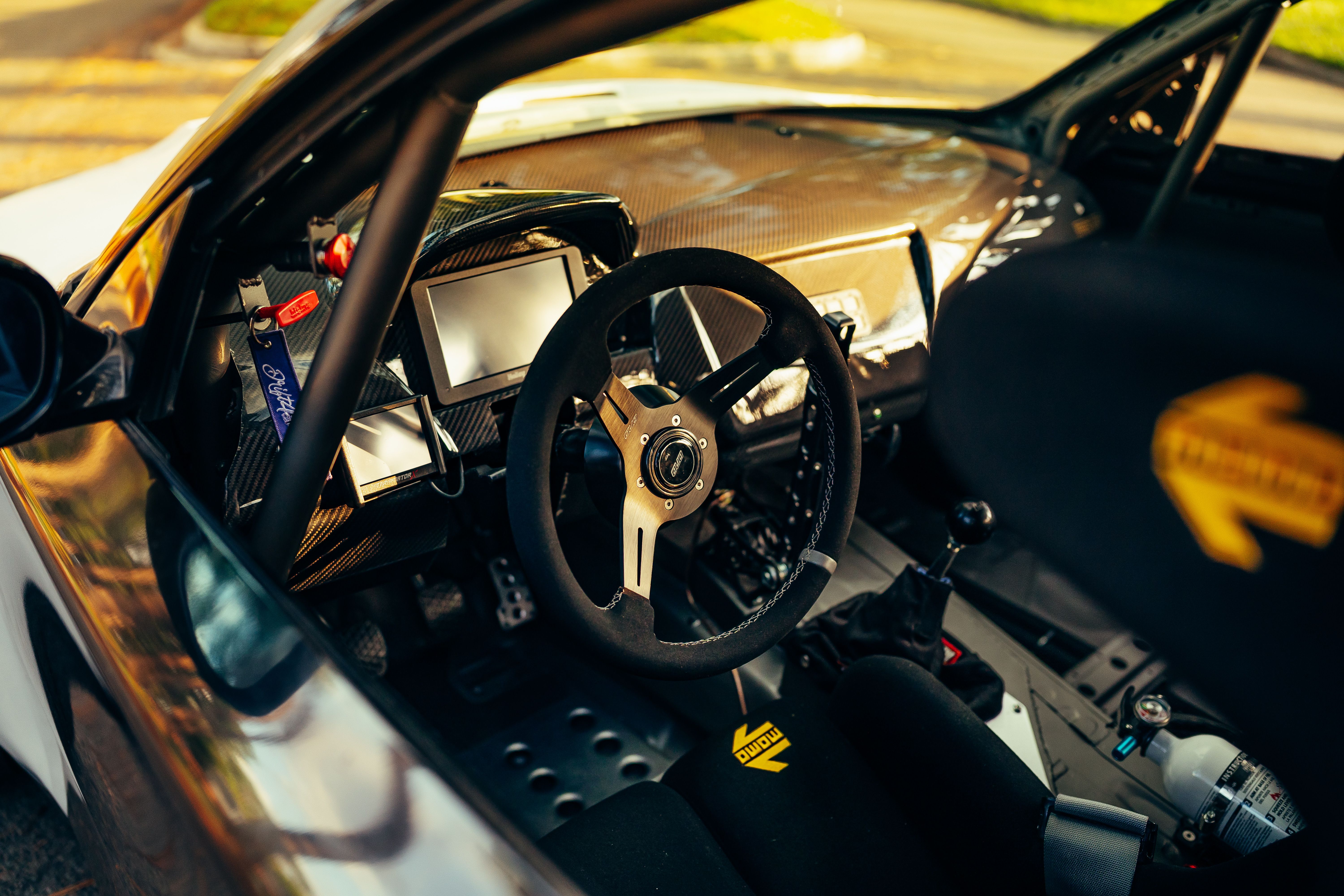Close-Up of High-Performance Racing Car Interior · Free Stock Photo