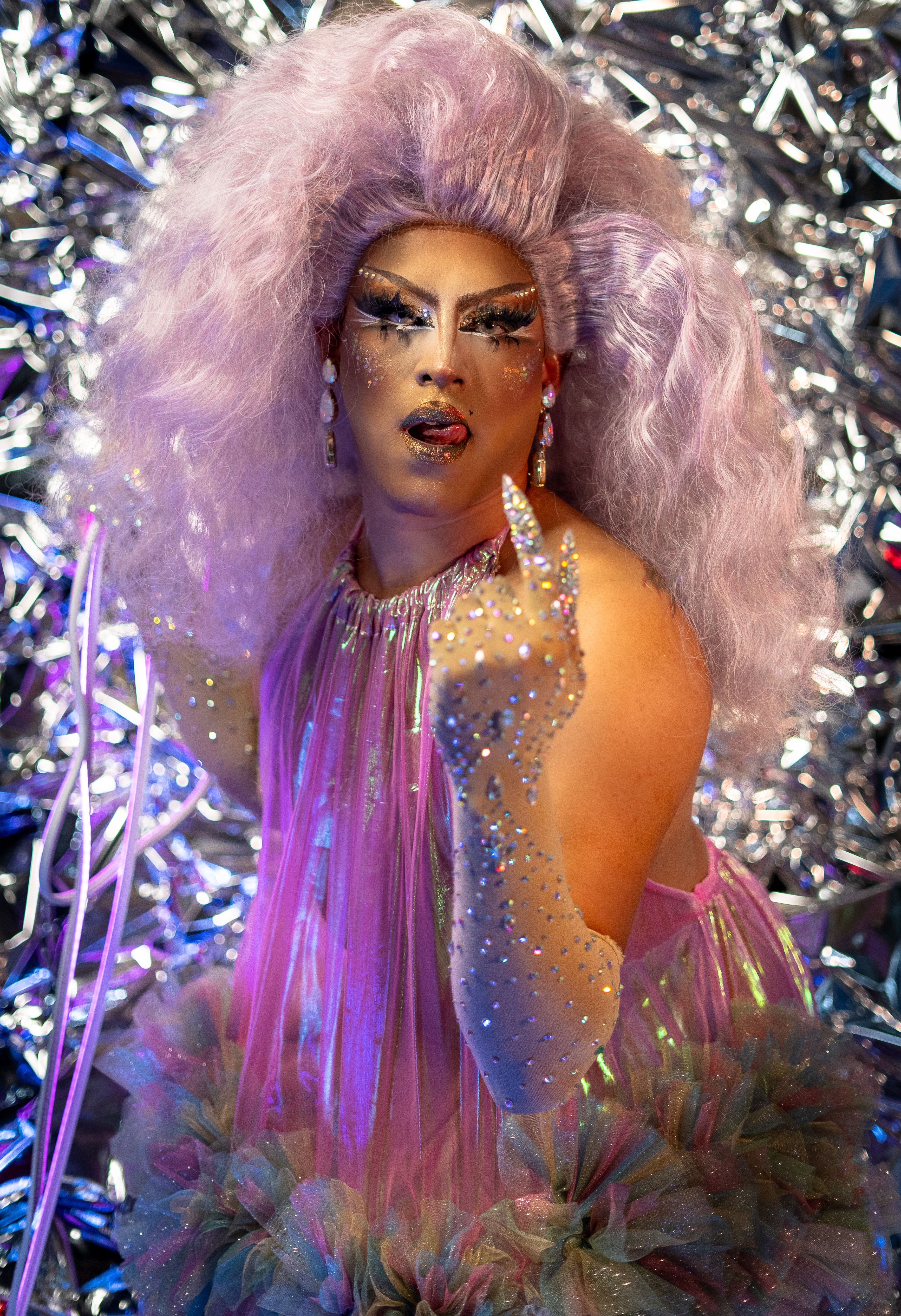 Stylish Drag Queen in Vibrant Indoor Setting · Free Stock Photo