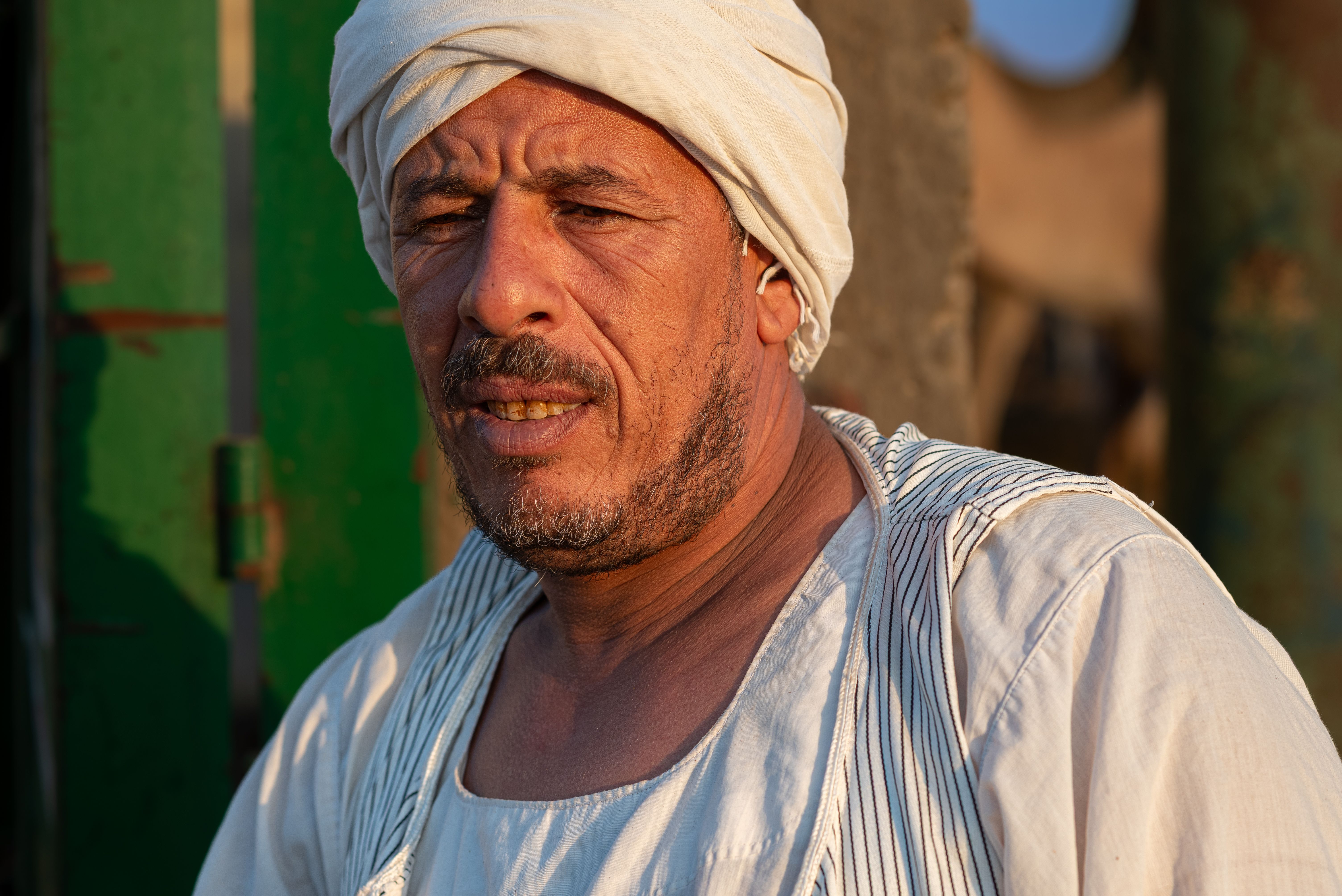 Traditional Egyptian Man in Giza at Sunset · Free Stock Photo