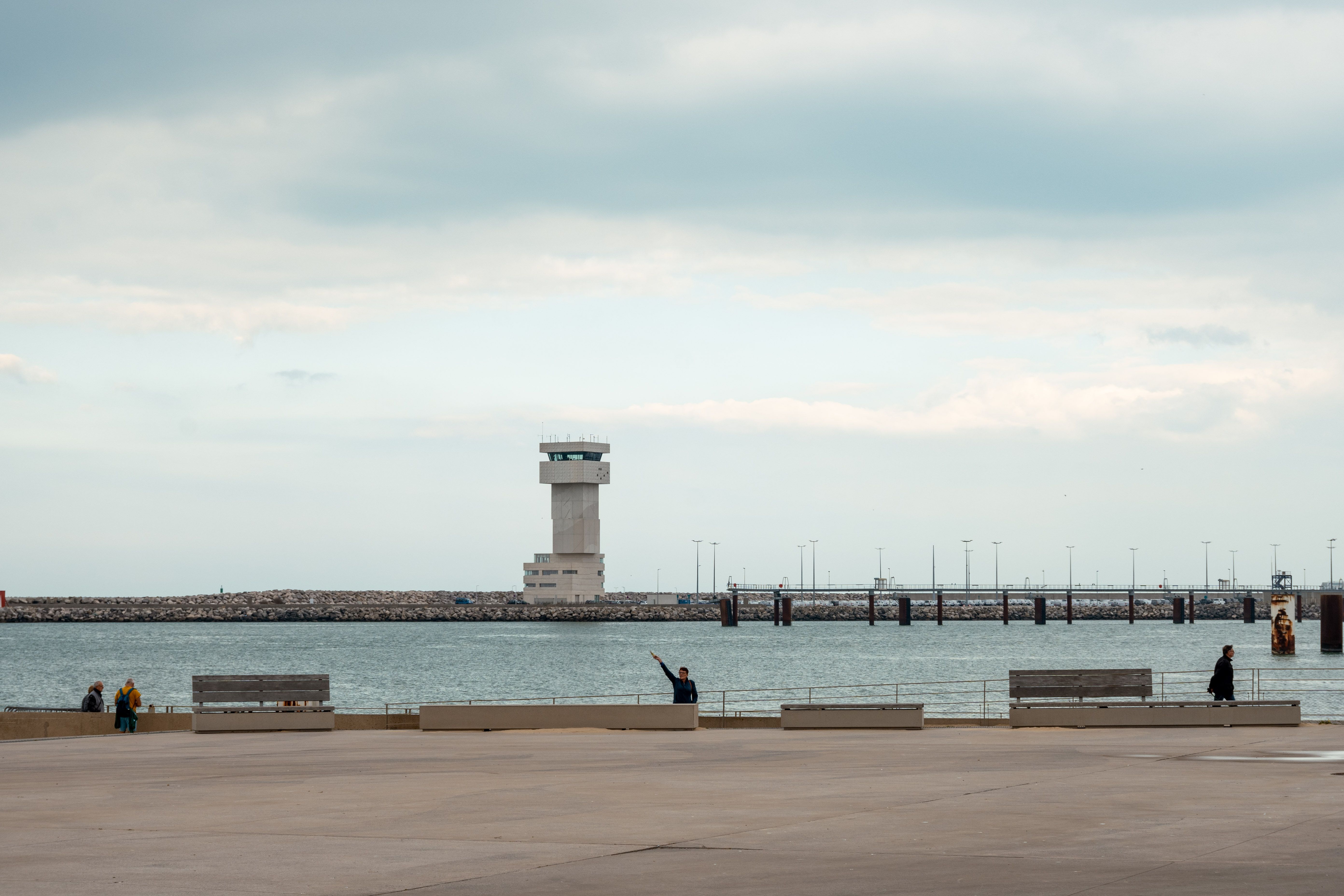 Coastal View with Pier and Tower in Calais, France · Free Stock Photo