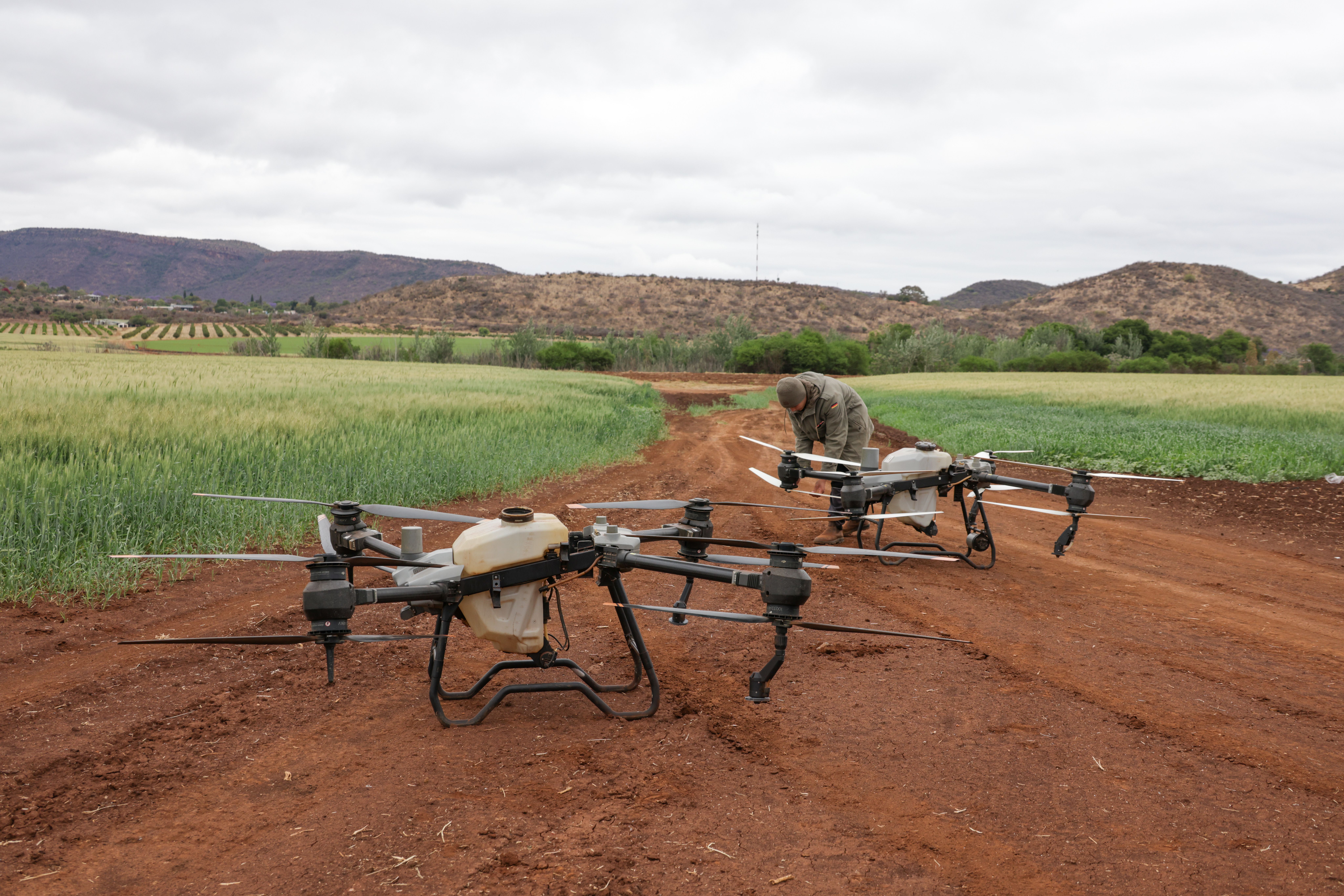 Aerial Drones in Agricultural Field for Crop Monitoring · Free Stock Photo