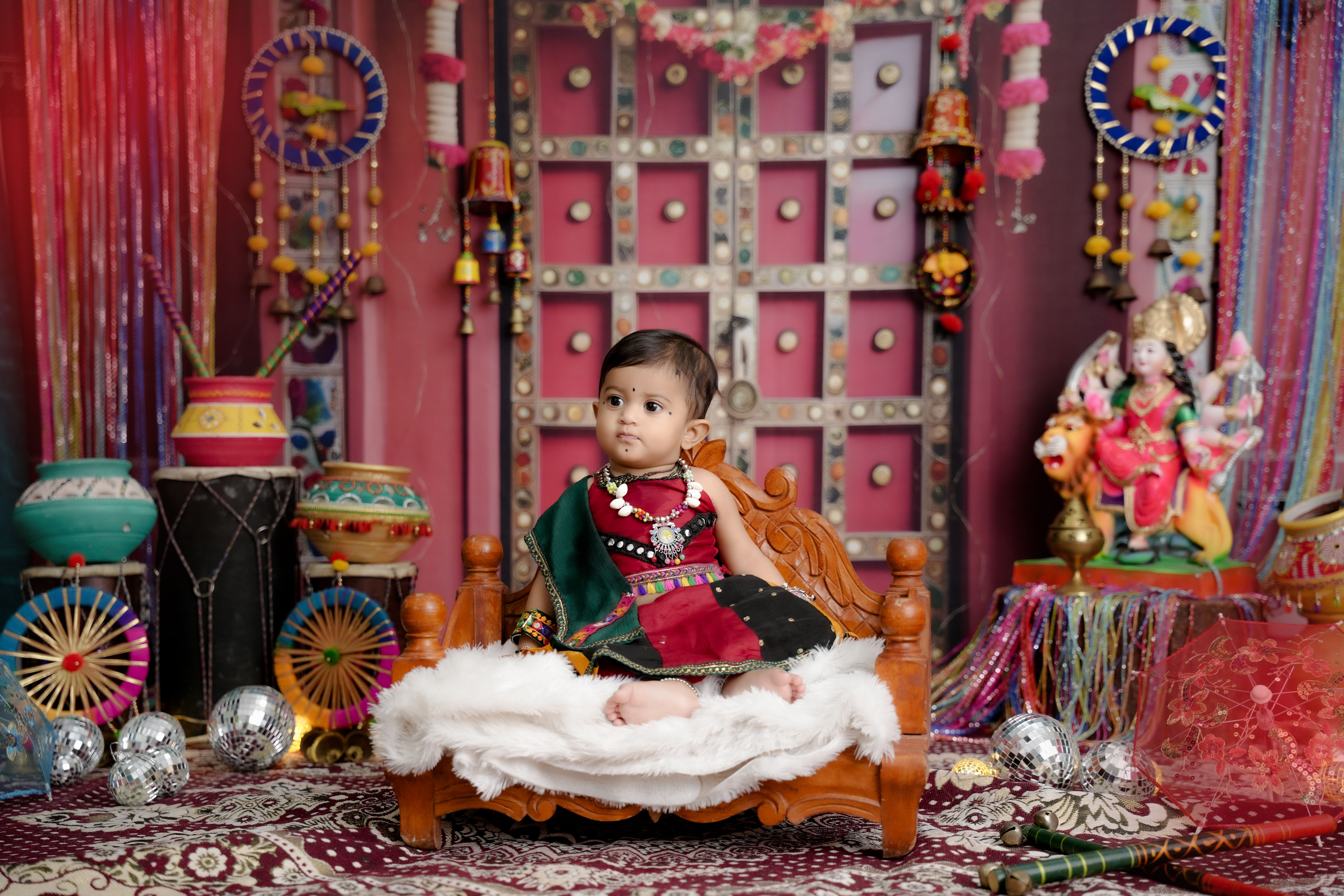 Mother and Child in Traditional Indian Attire · Free Stock Photo