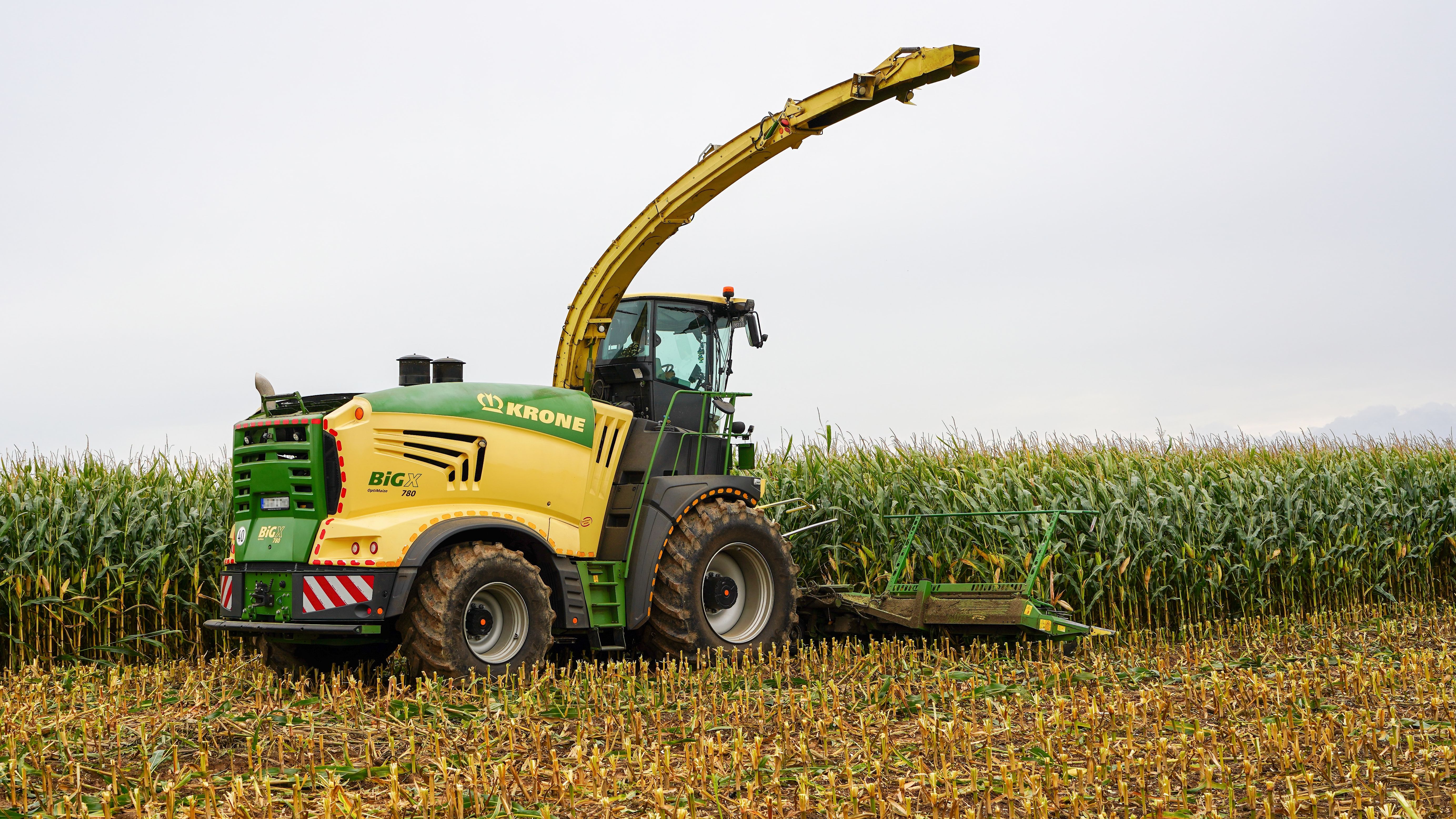 Corn Harvesting with Combine Harvester in Germany · Free Stock Photo