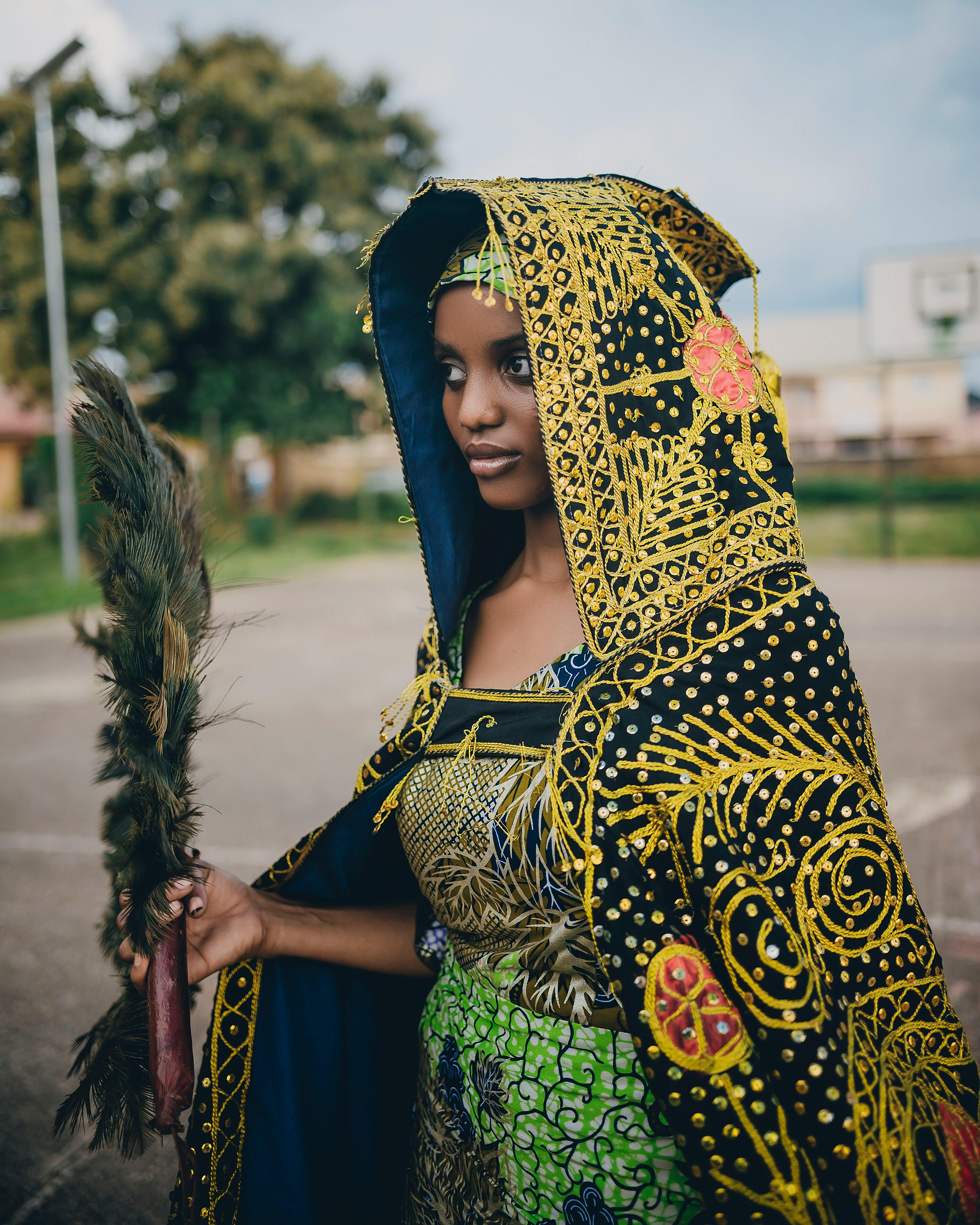 Traditional African Garment Portrait Outdoors · Free Stock Photo