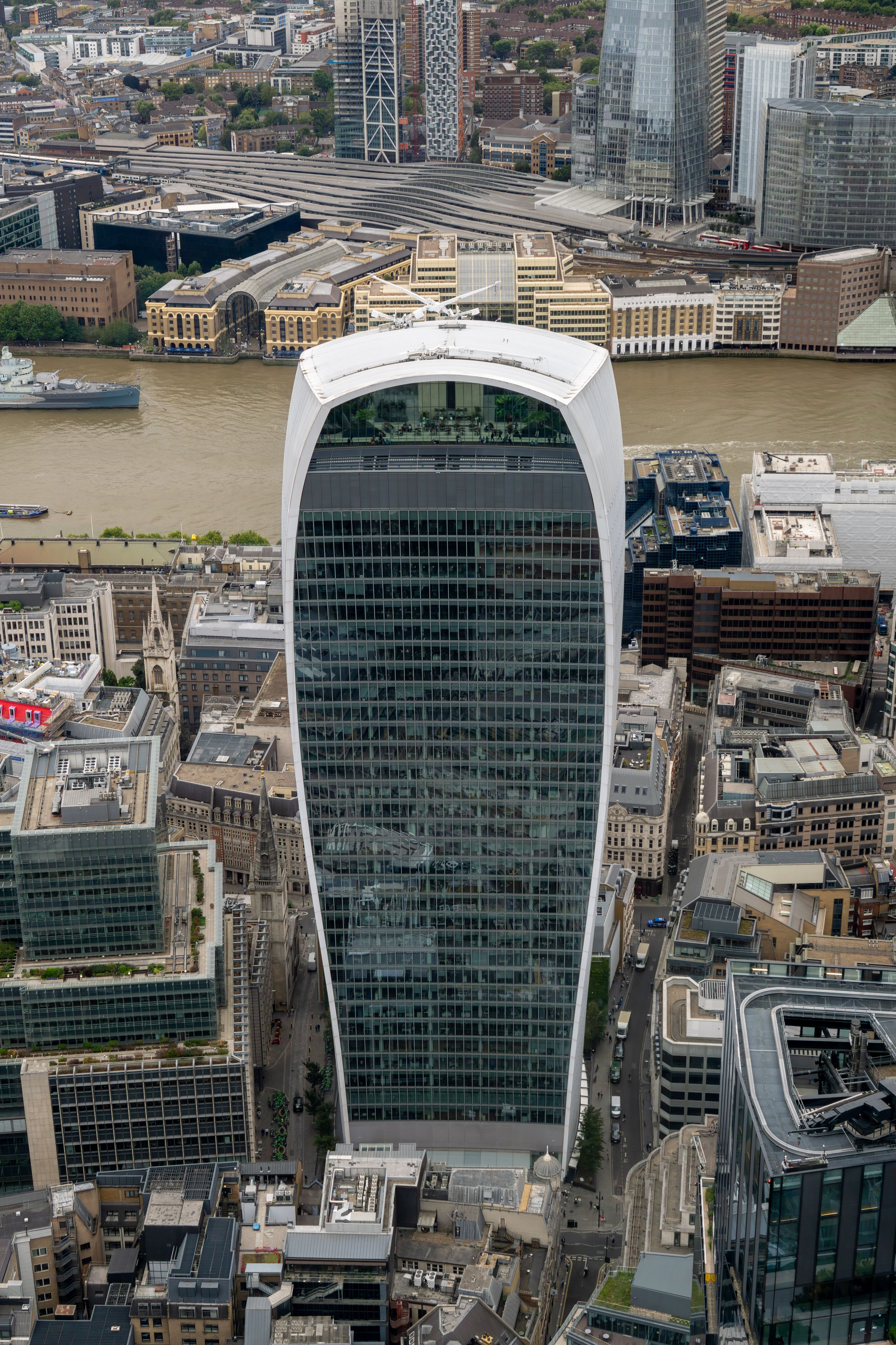 Aerial View of London's Iconic Walkie-Talkie Building · Free Stock Photo