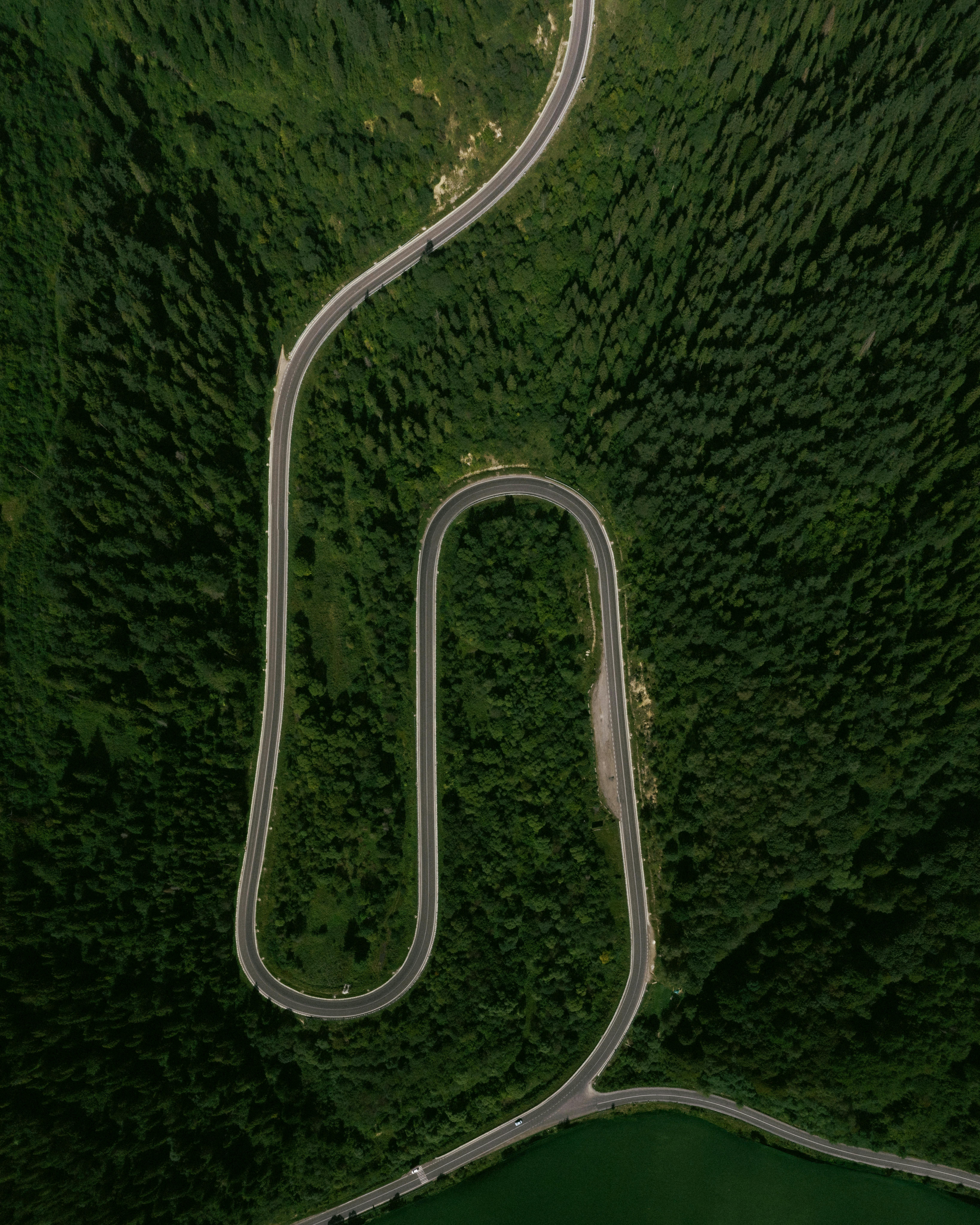 Aerial View of Winding Road in Turka, Ukraine · Free Stock Photo