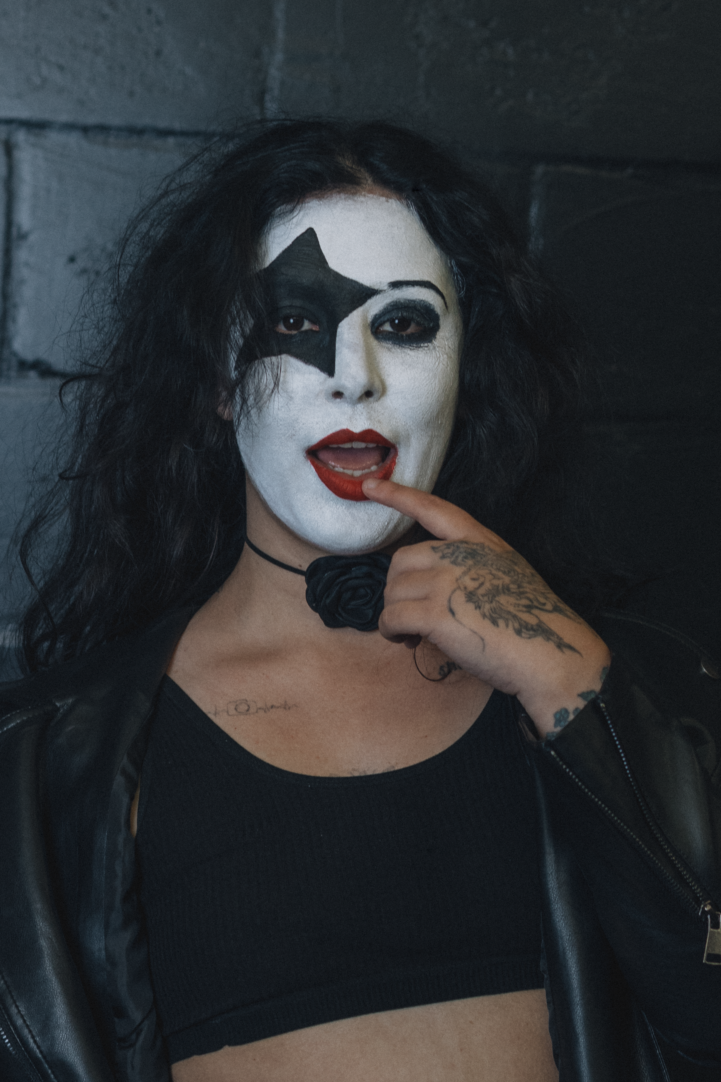 Bold Makeup Portrait with Dramatic Face Paint · Free Stock Photo
