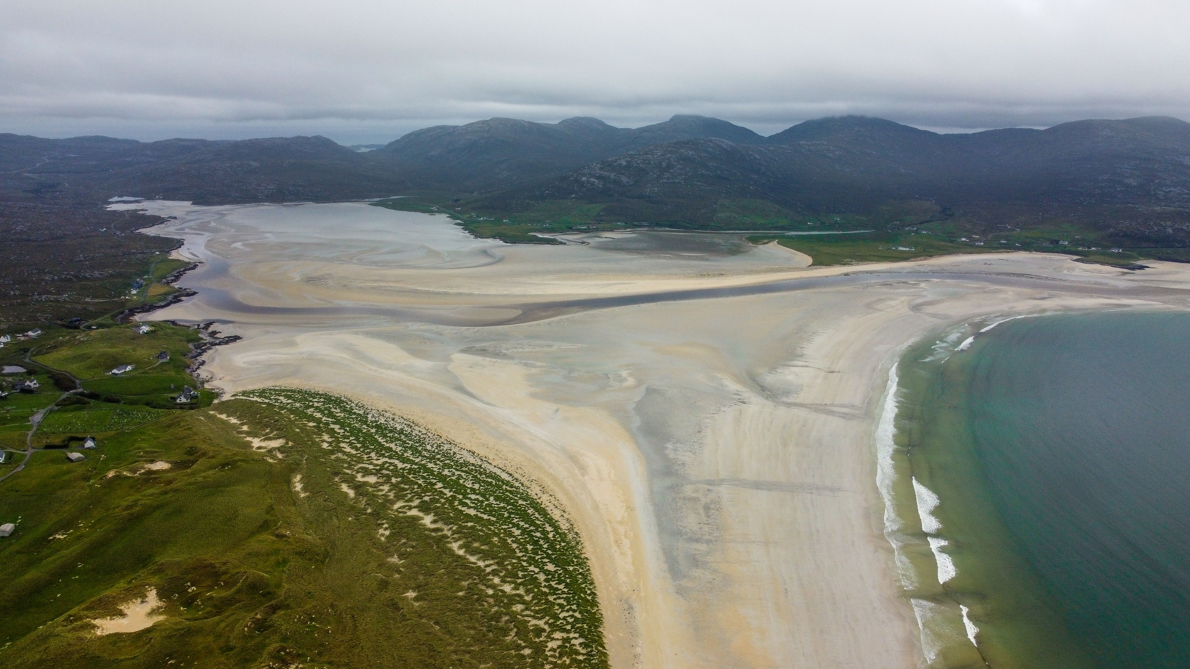 Aerial View of Luskentyre Beach, Isle of Harris · Free Stock Photo