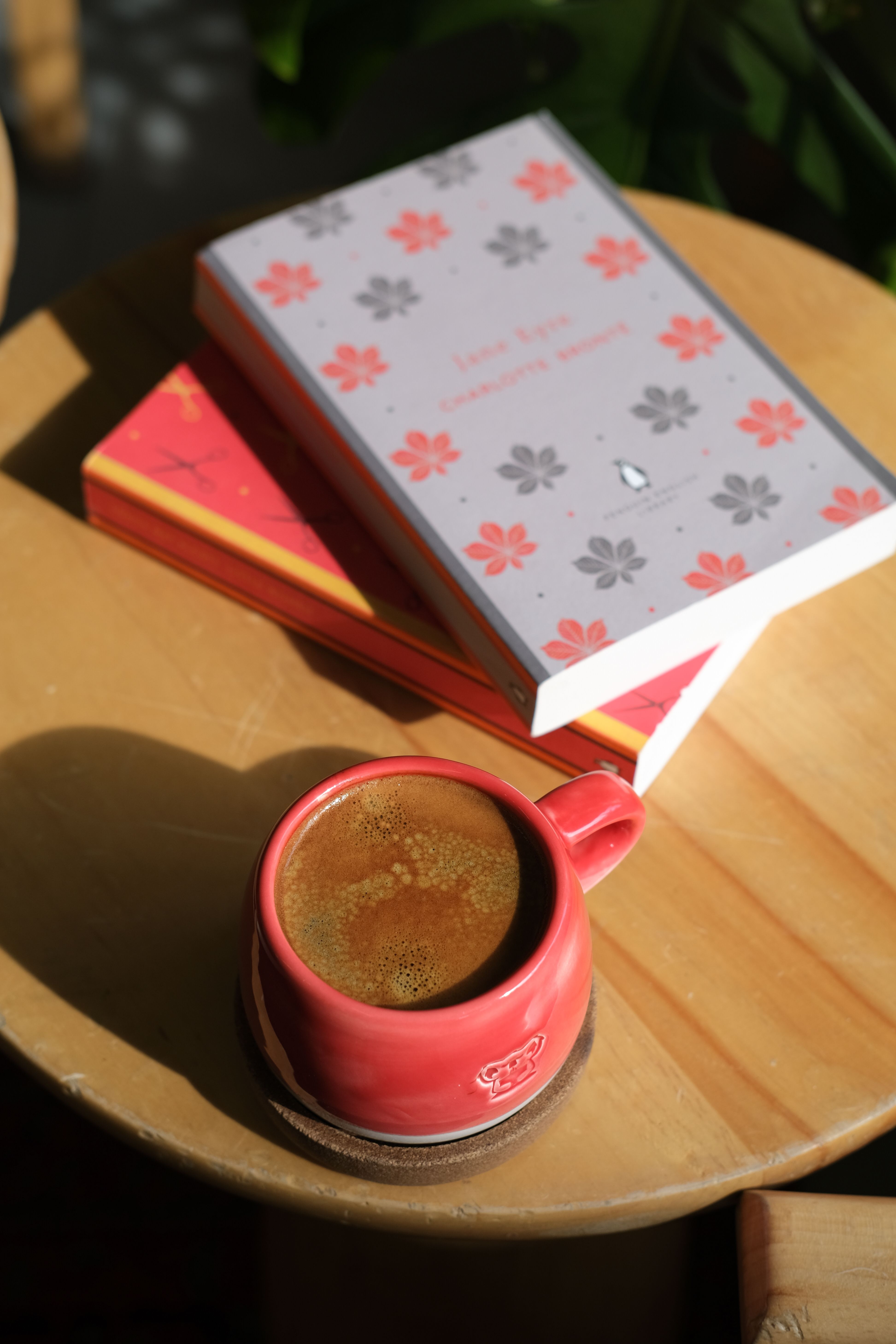 Cozy Reading Scene with Coffee and Books · Free Stock Photo