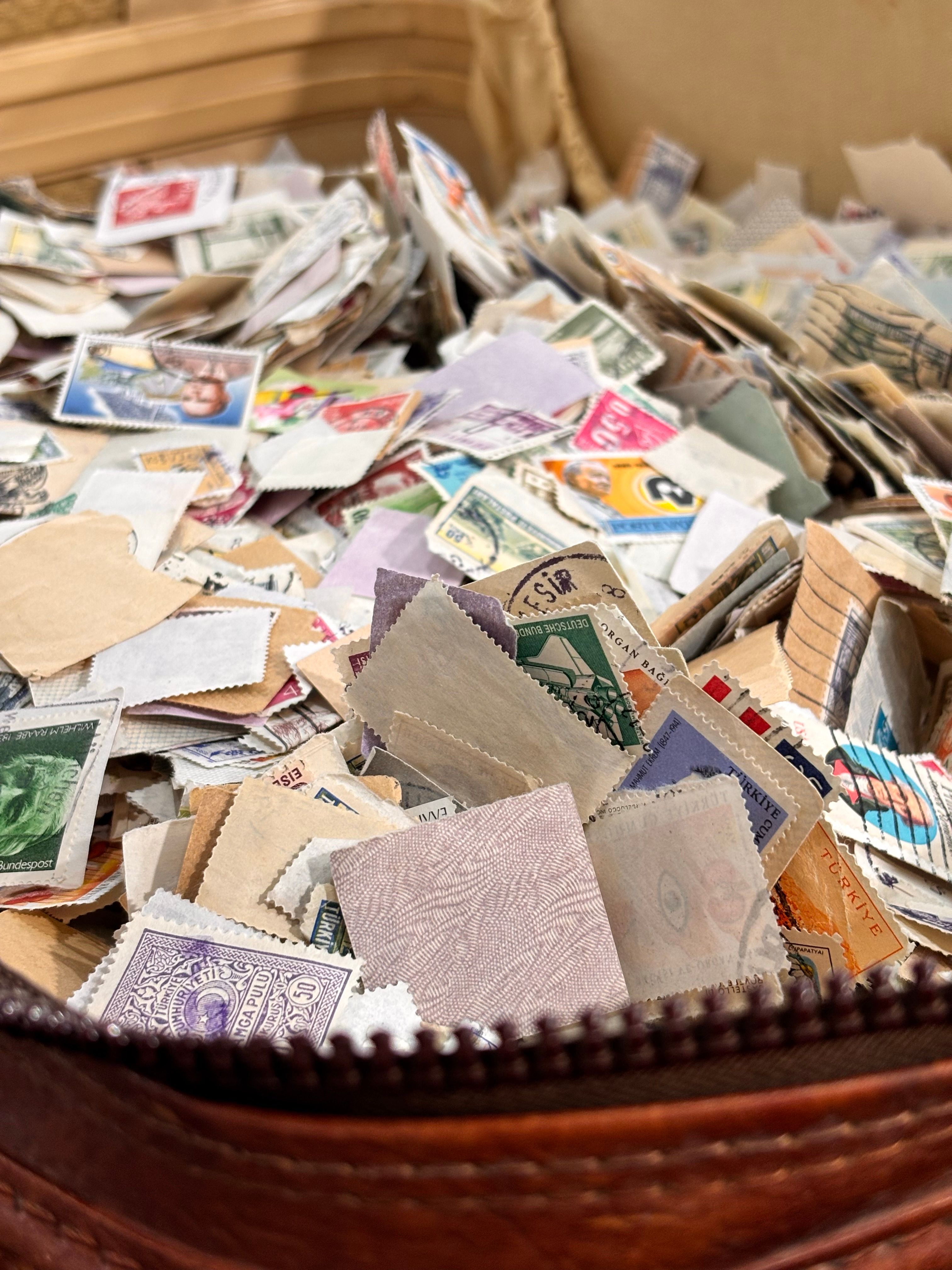 Diverse Collection of Vintage Postage Stamps · Free Stock Photo