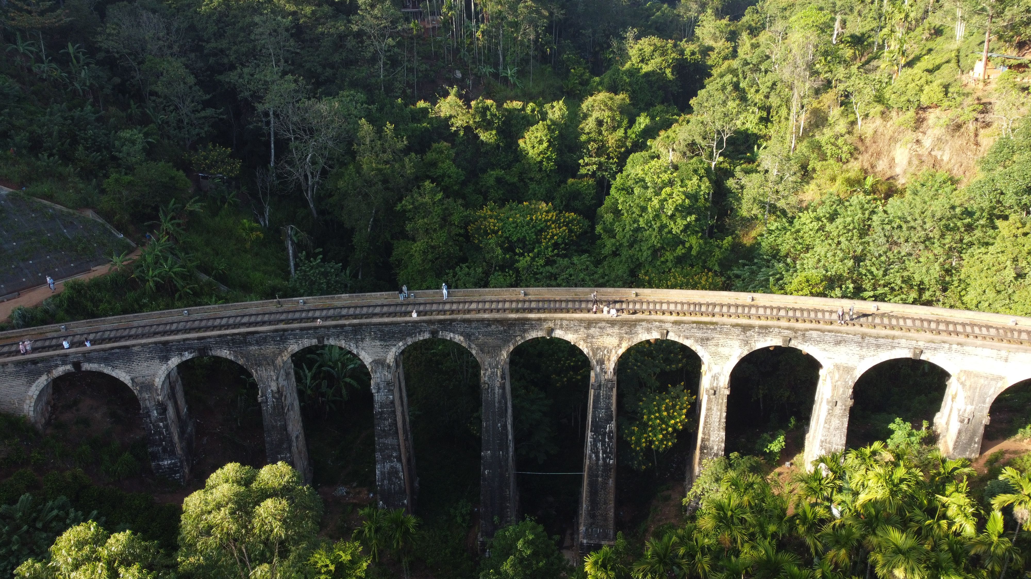 Spectacular Aerial View of Nine Arches Bridge in Ella · Free Stock Photo