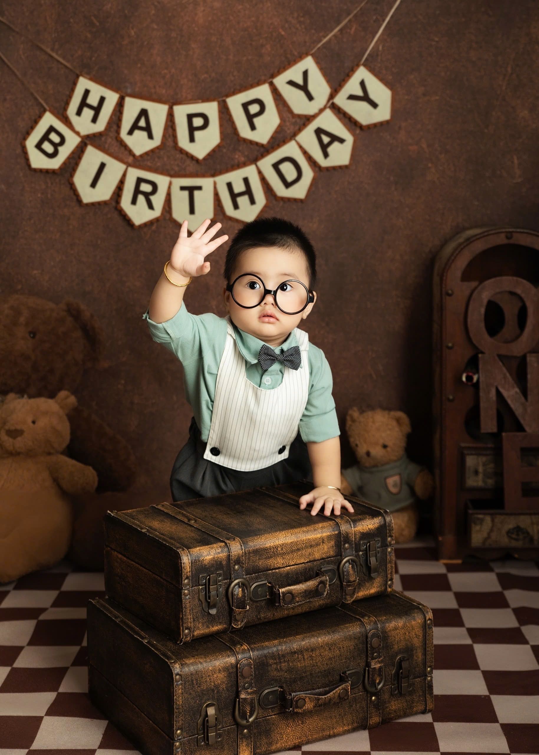 Cute Baby Celebrating First Birthday with Style · Free Stock Photo