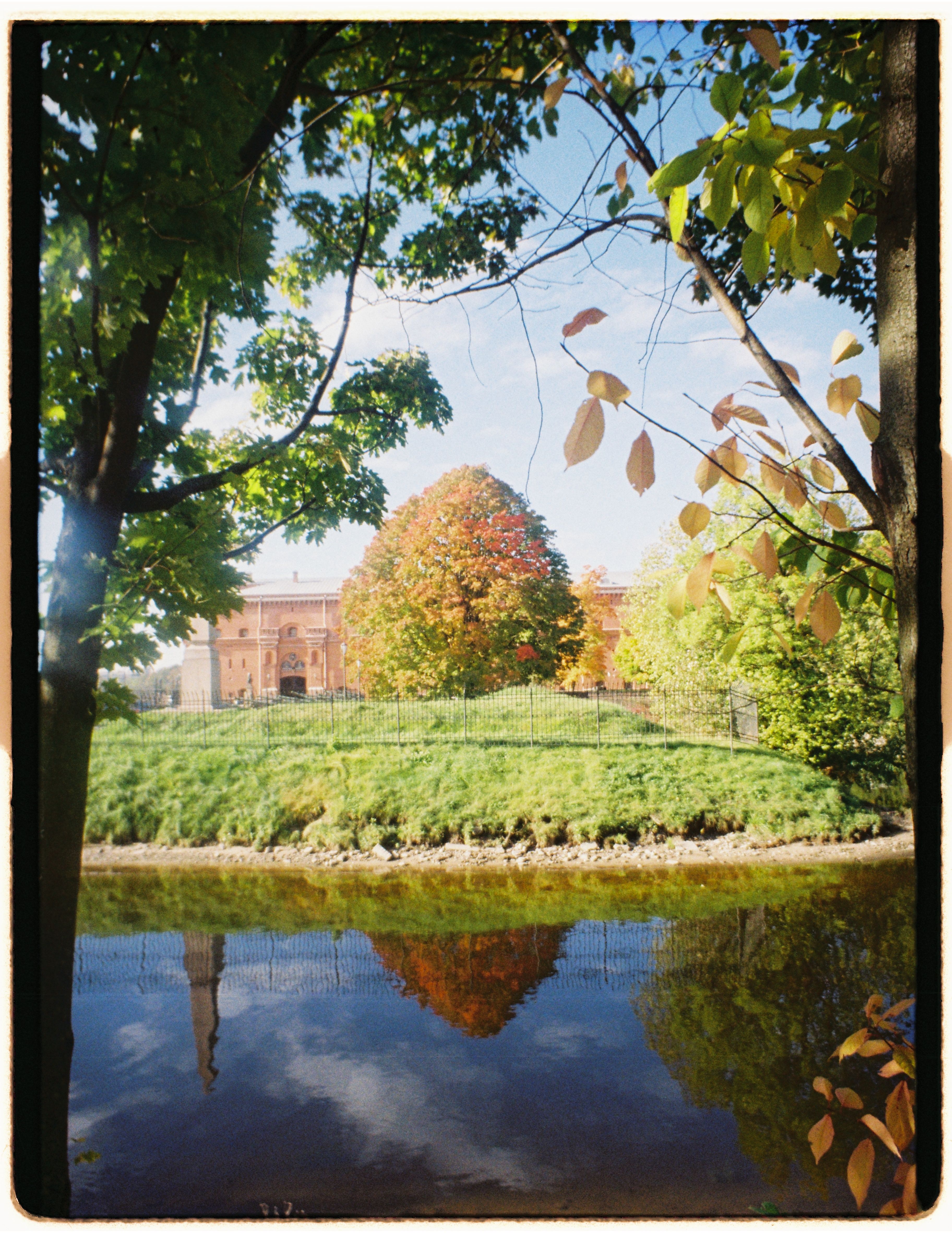 Autumn Reflection by Historic Building · Free Stock Photo