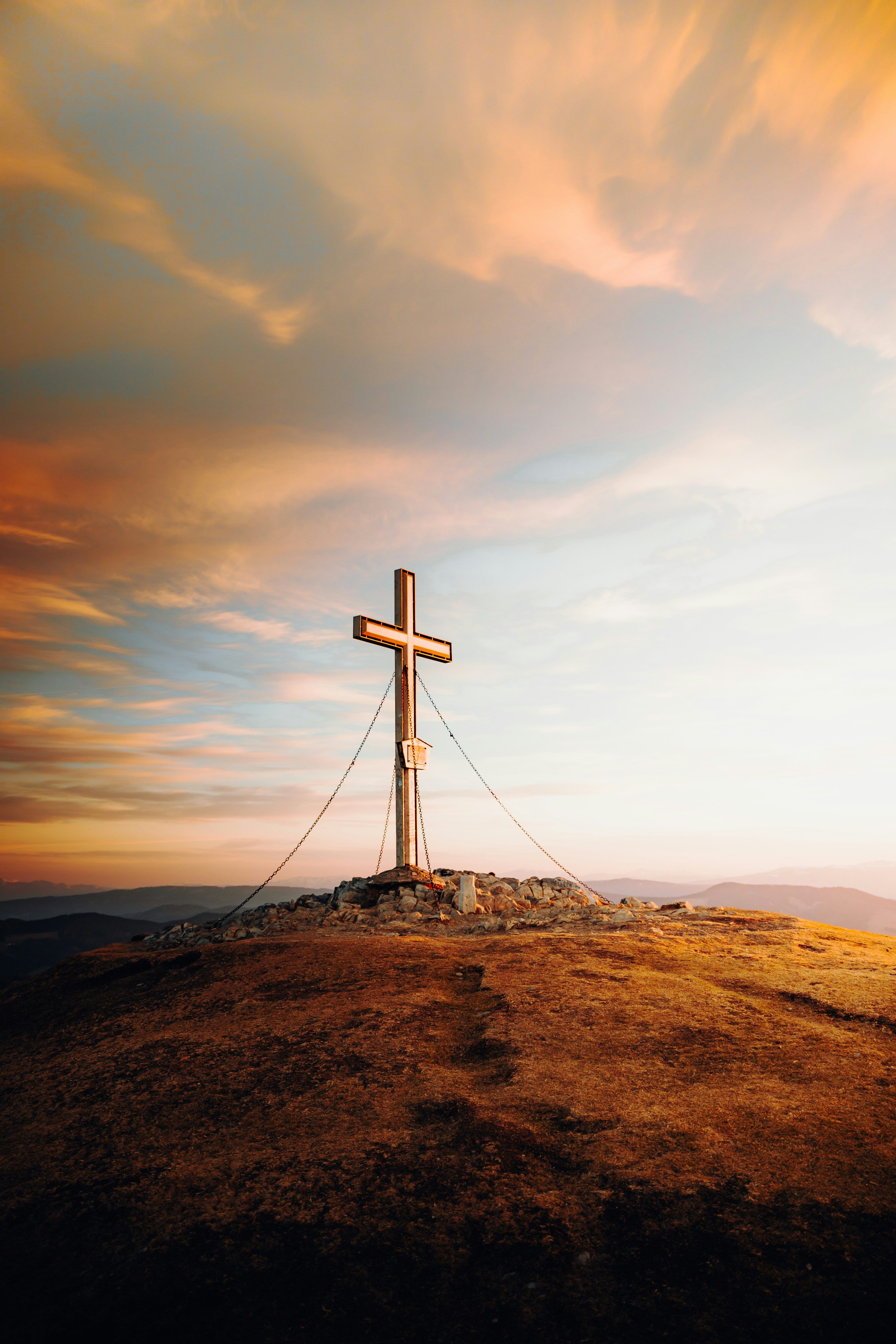 Cross With Sunset Background Photos, Download The BEST Free Cross With ...