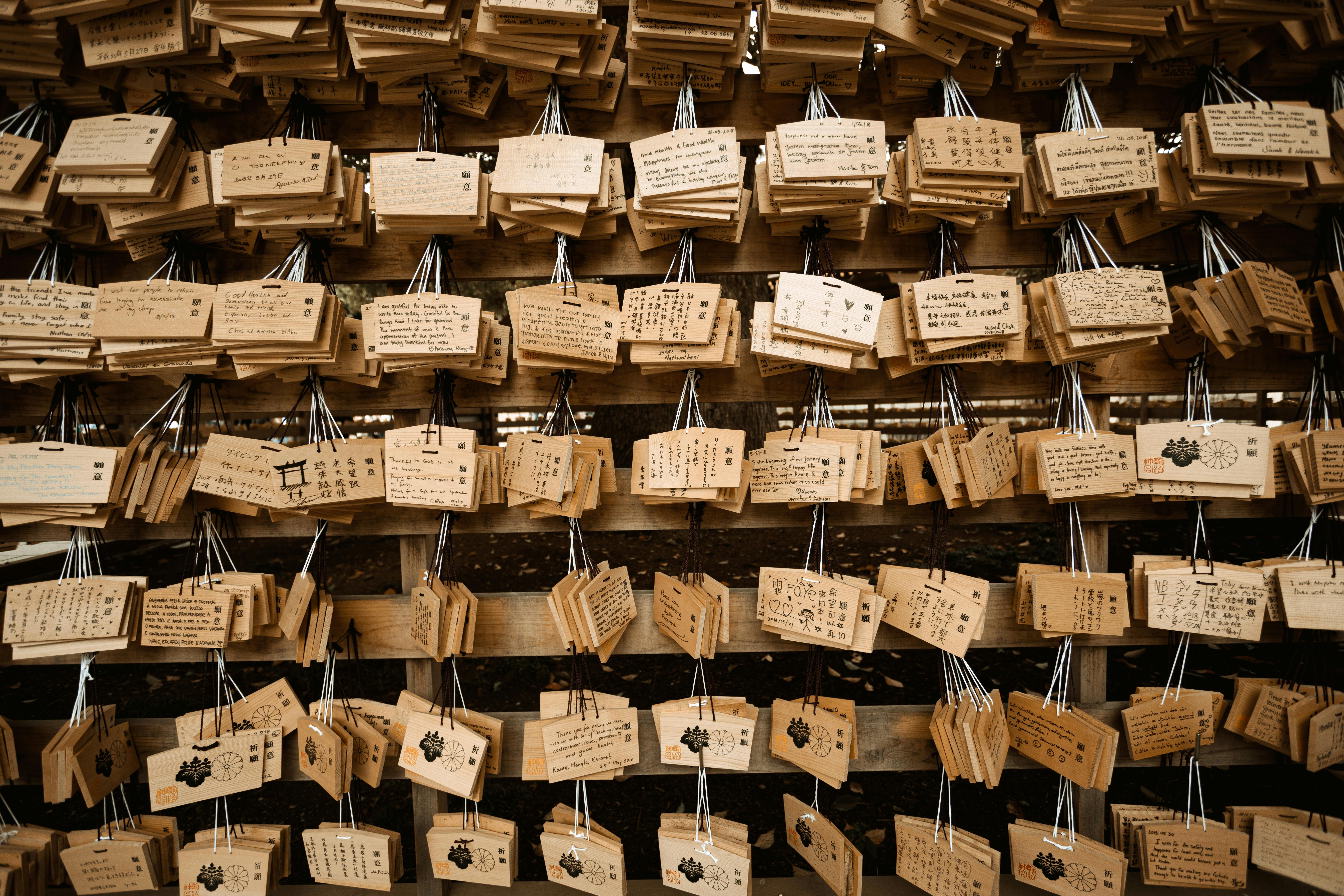 Lots of Hanging Wooden Keychains · Free Stock Photo