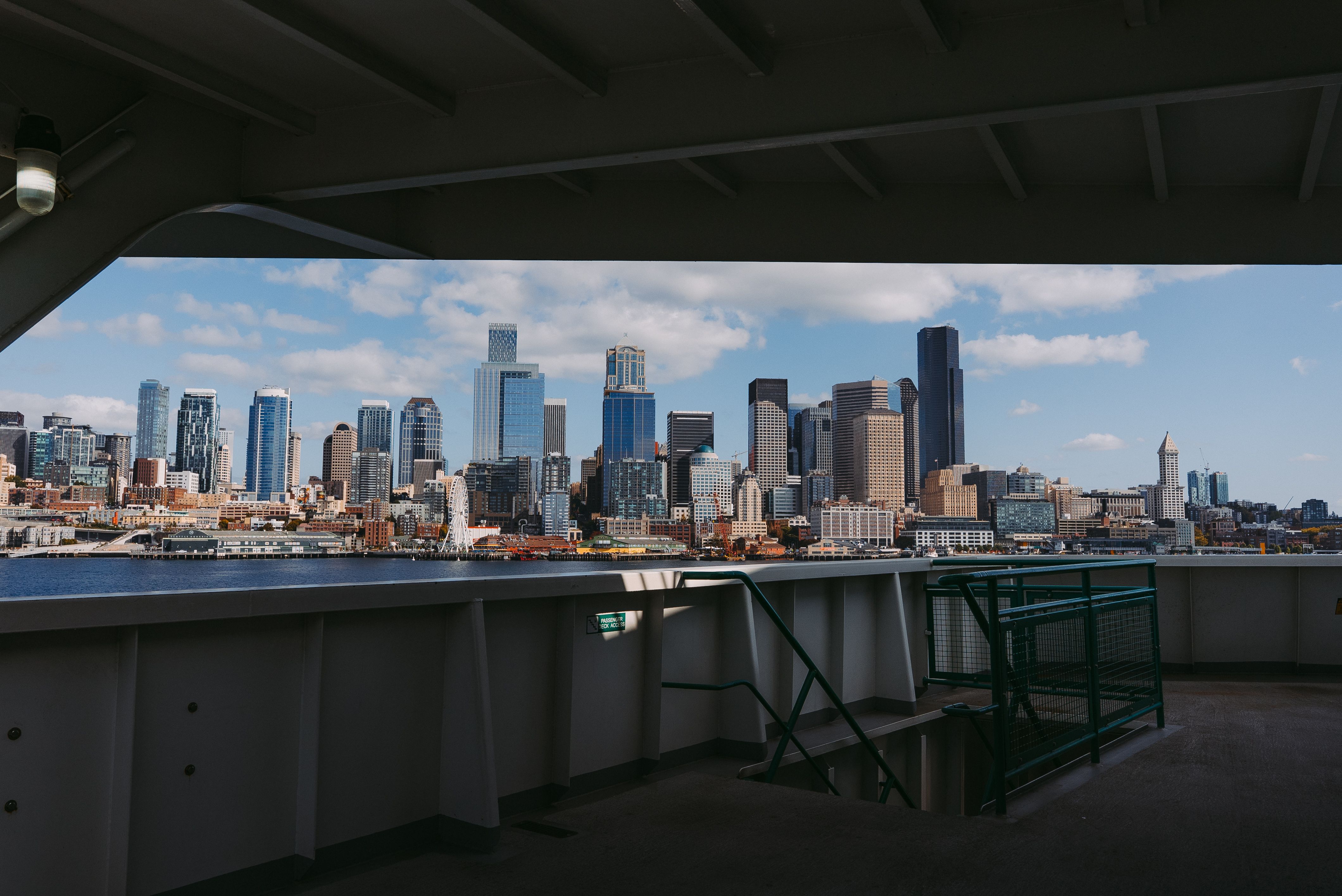 Seattle Skyline Viewed from Ferry Deck · Free Stock Photo