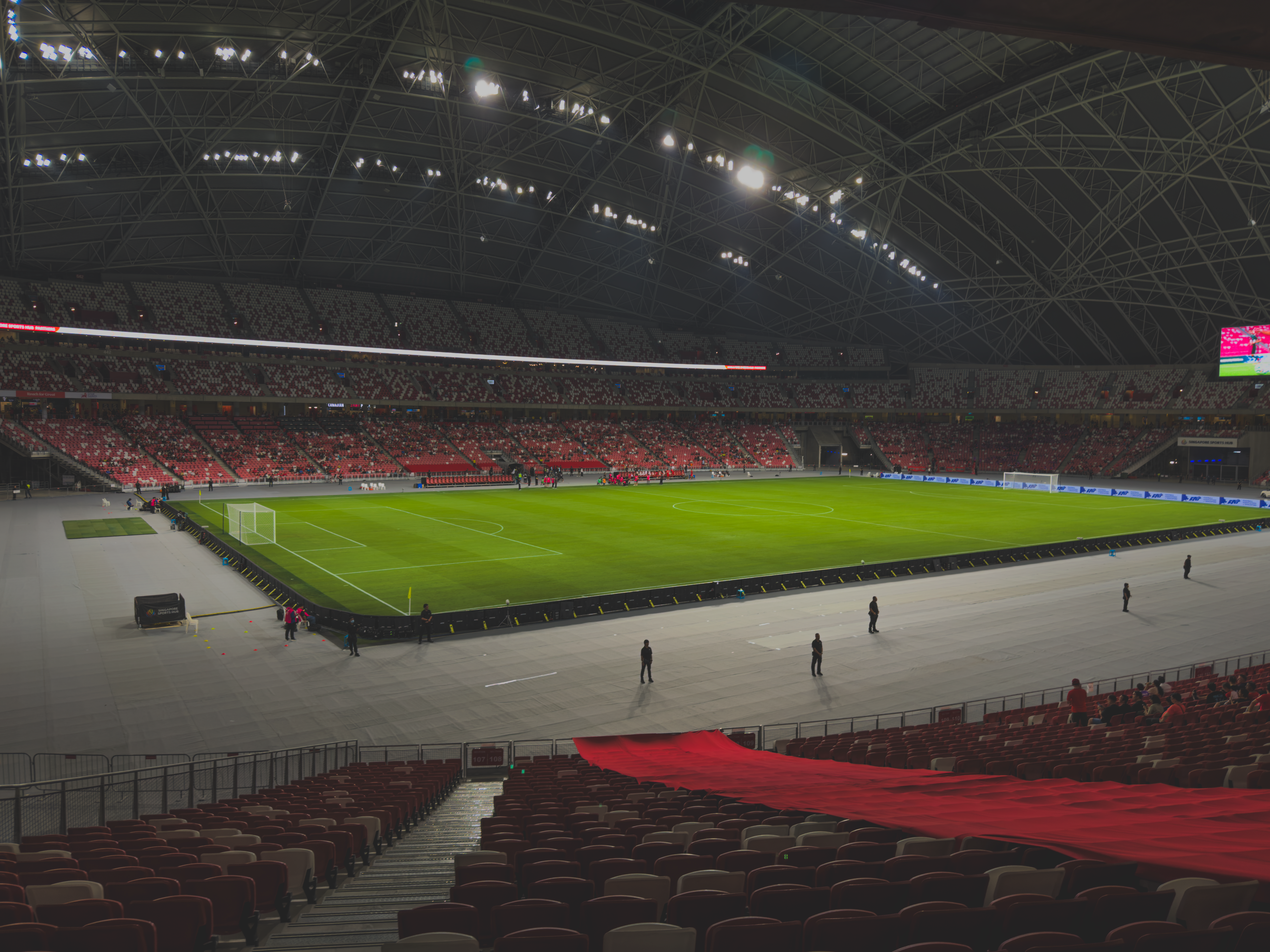 Soccer Stadium Interior with Green Field · Free Stock Photo
