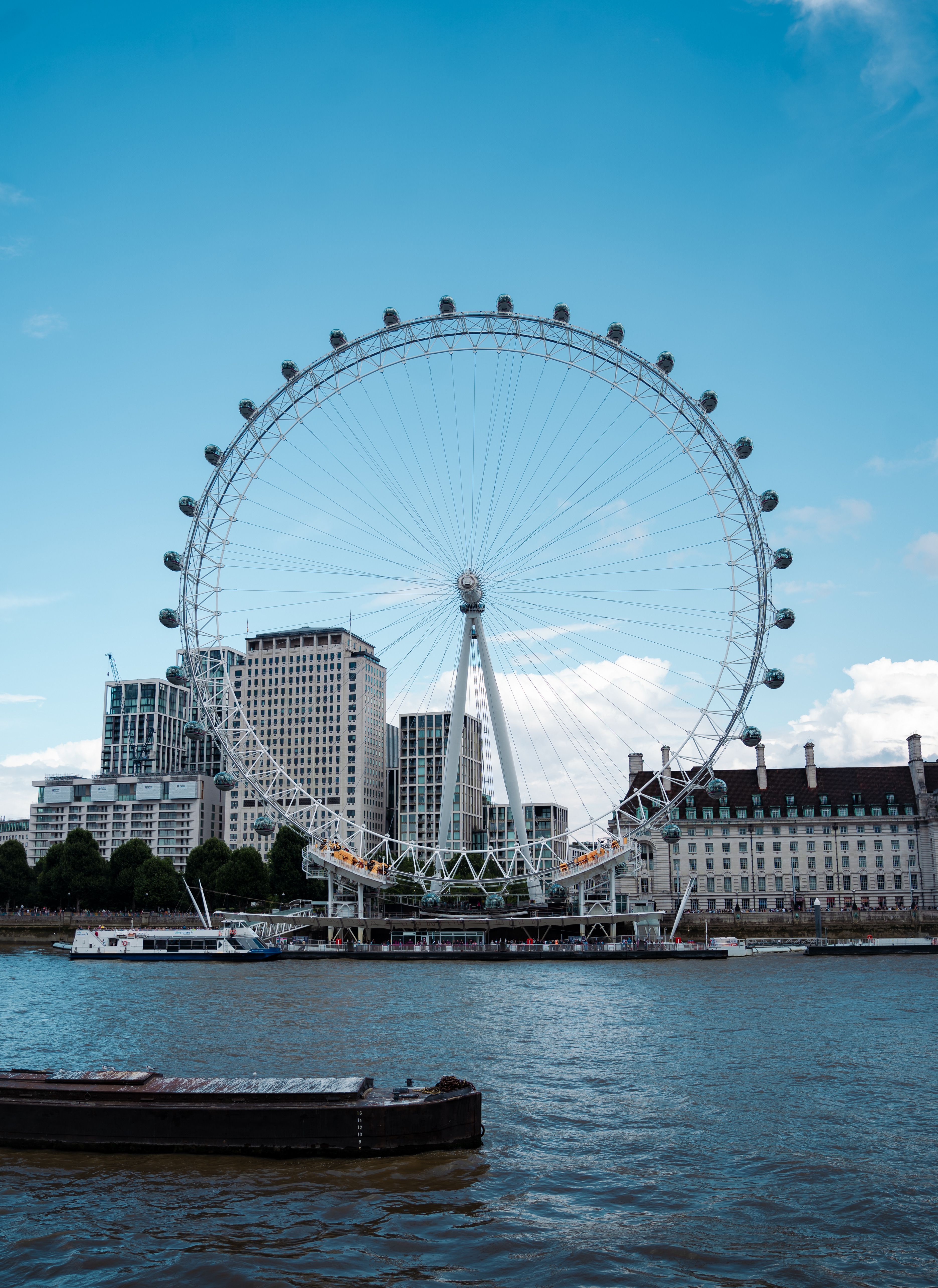 Iconic London Eye Over River Thames · Free Stock Photo
