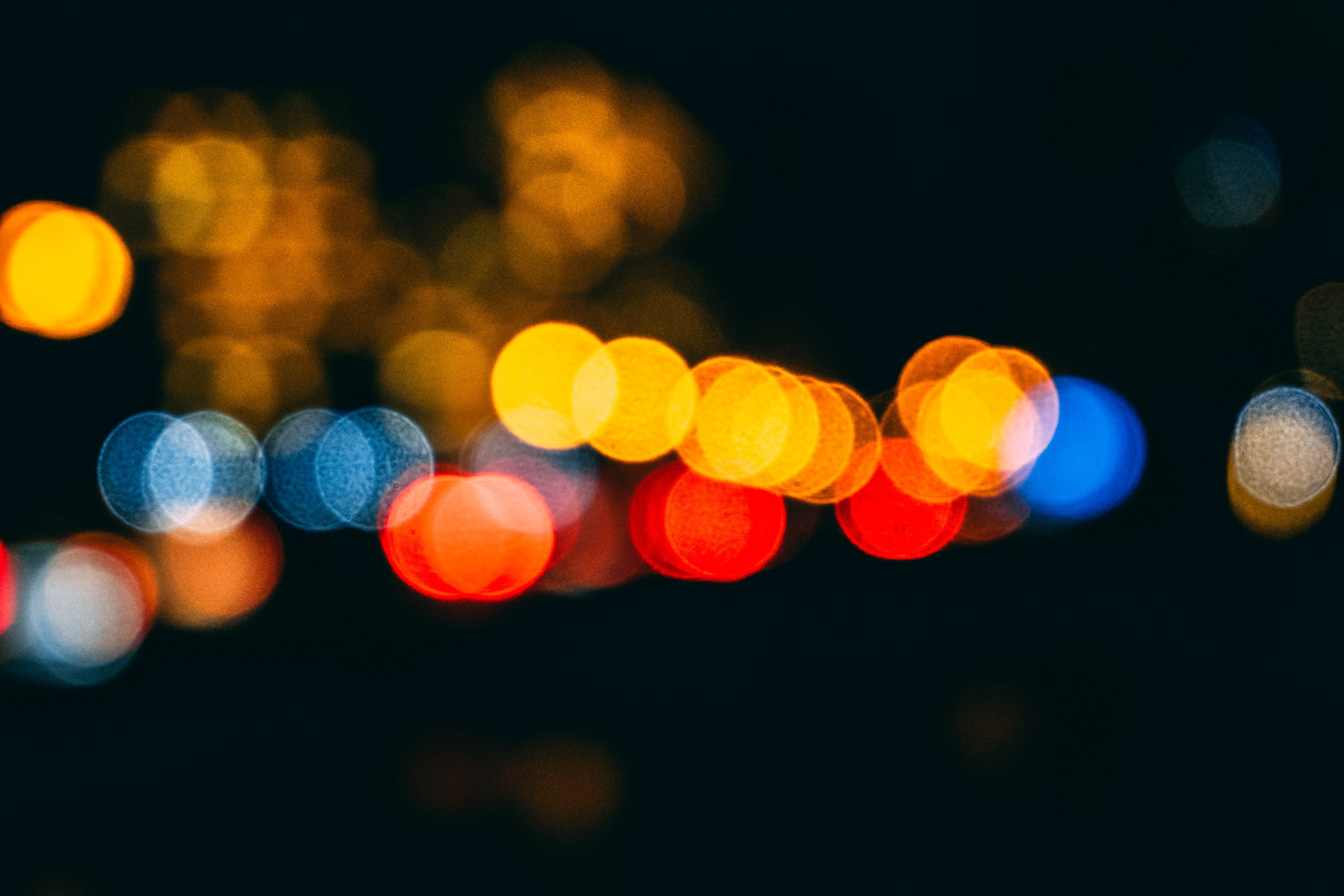 Yellow String Lights in Bokeh Photography · Free Stock Photo