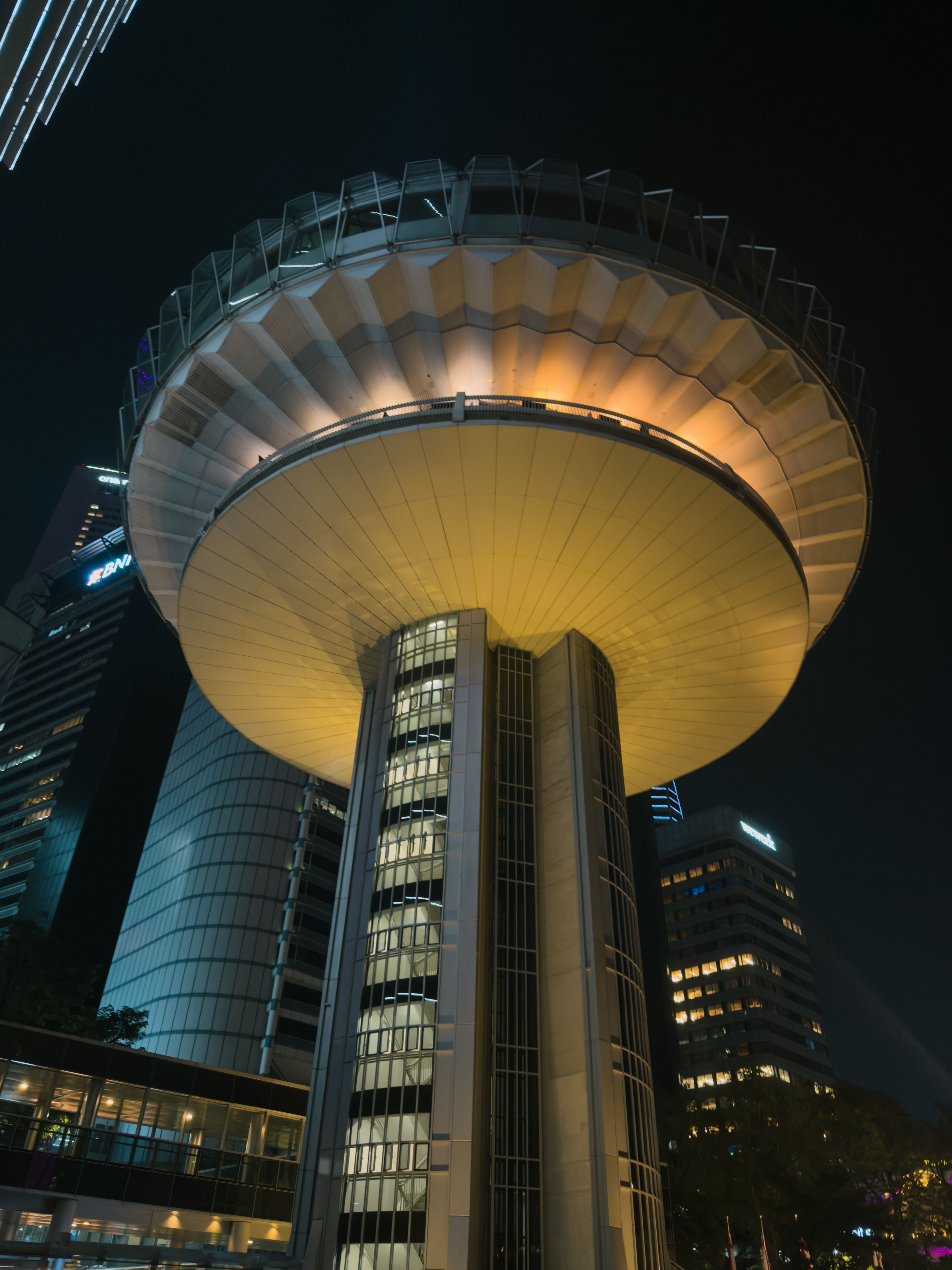 Spectacular Night View of Singapore's OCBC Centre · Free Stock Photo