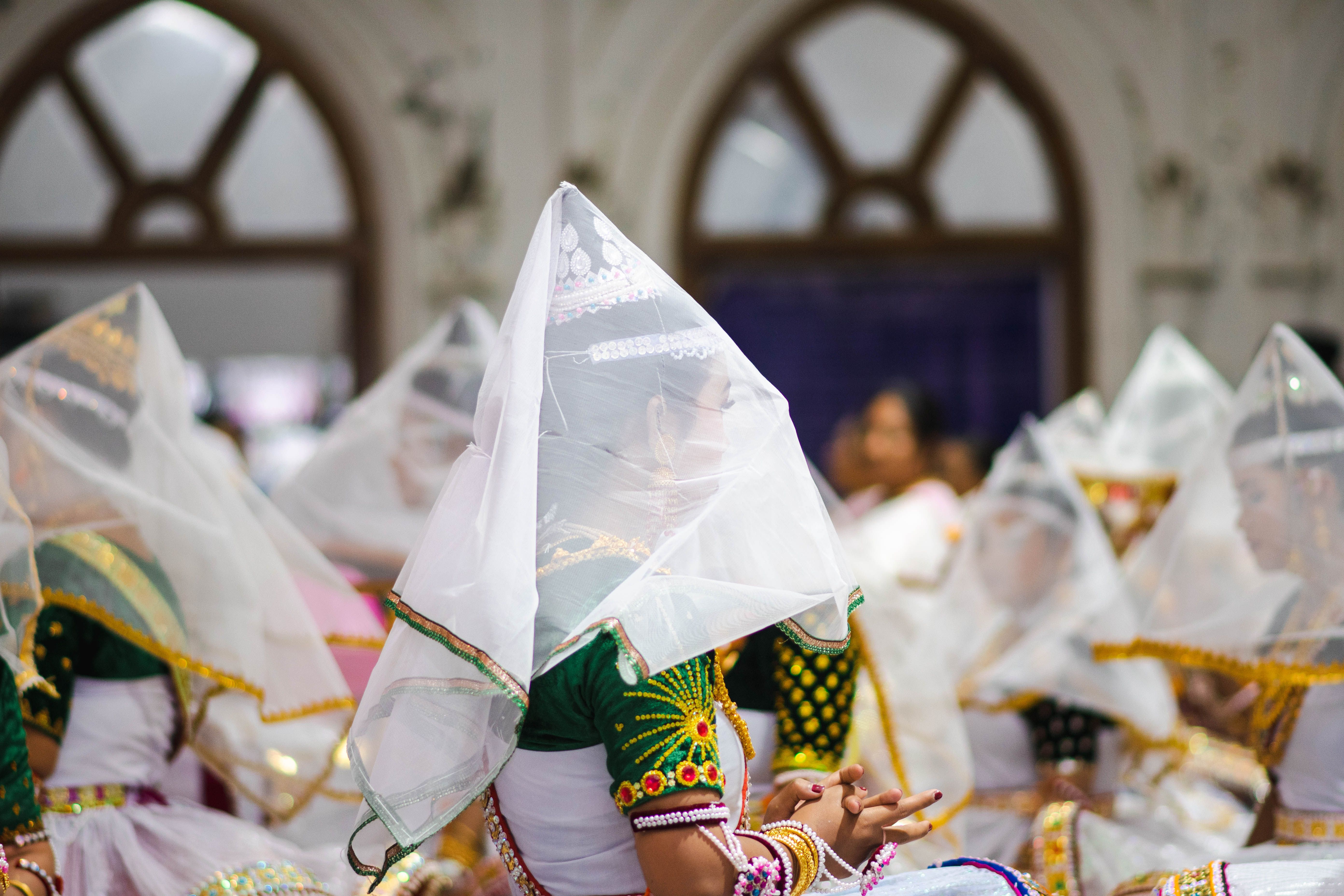Traditional Manipuri Dance Performance in Temple · Free Stock Photo