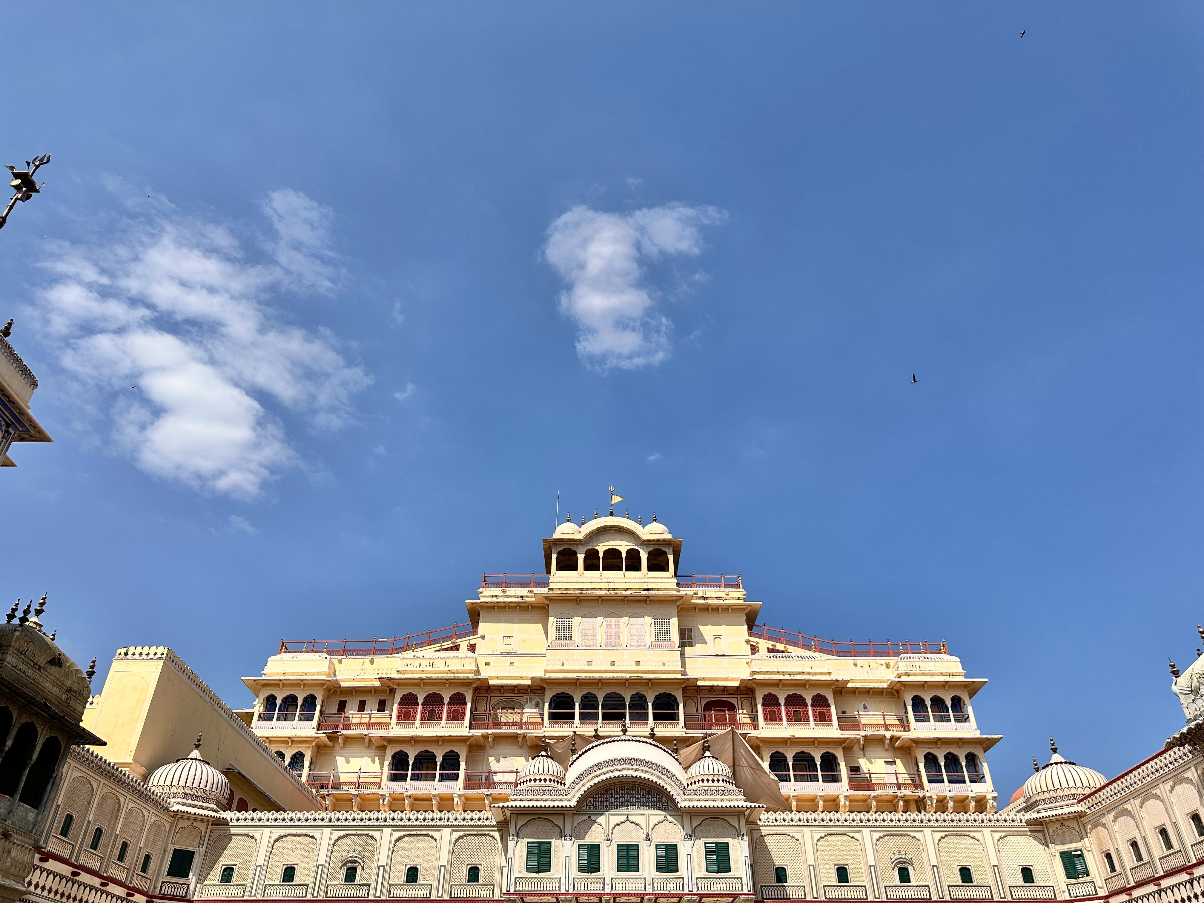 Majestic City Palace in Jaipur Under Blue Skies · Free Stock Photo