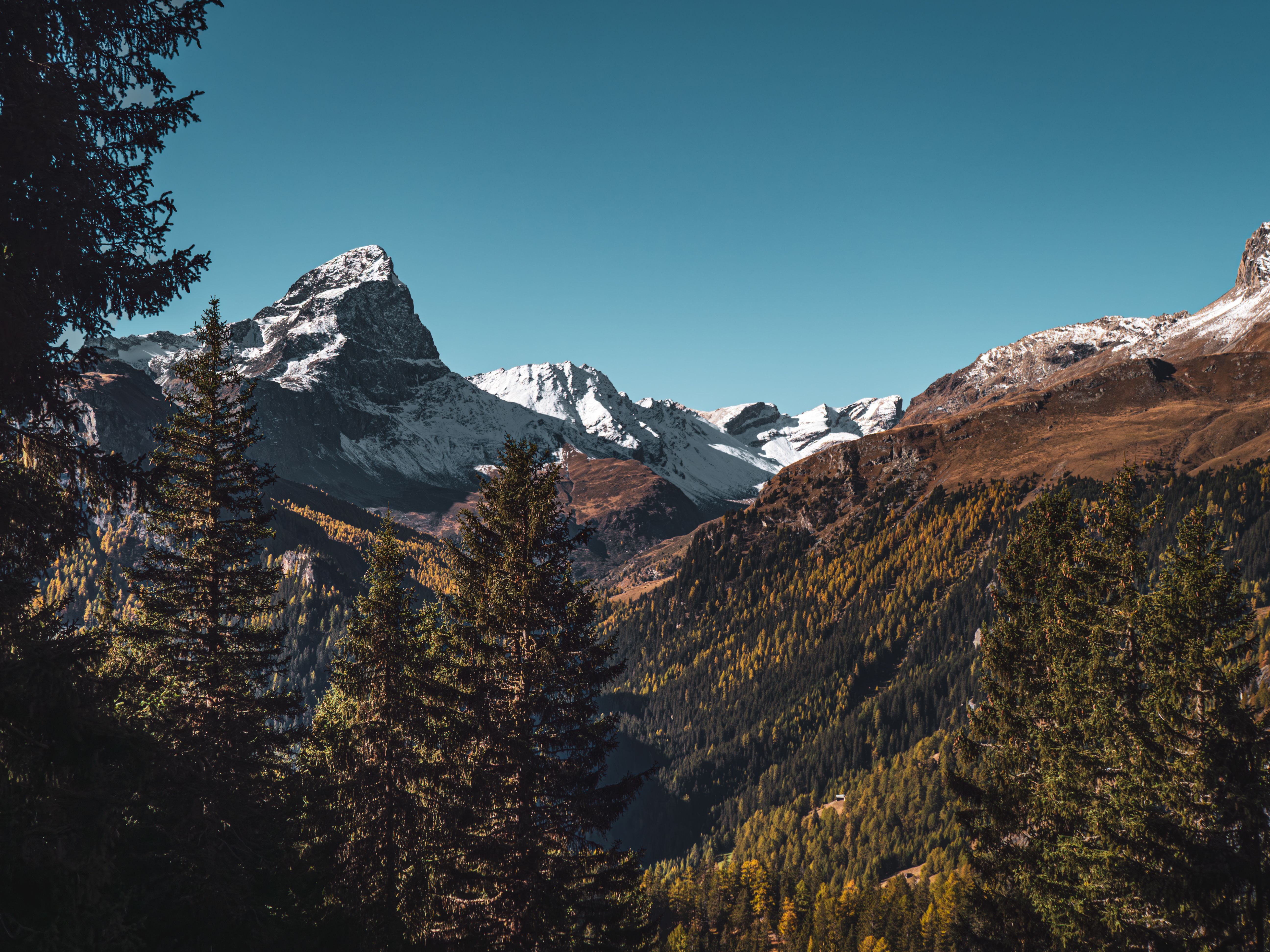 Snow-Capped Mountains in Graubünden, Switzerland · Free Stock Photo