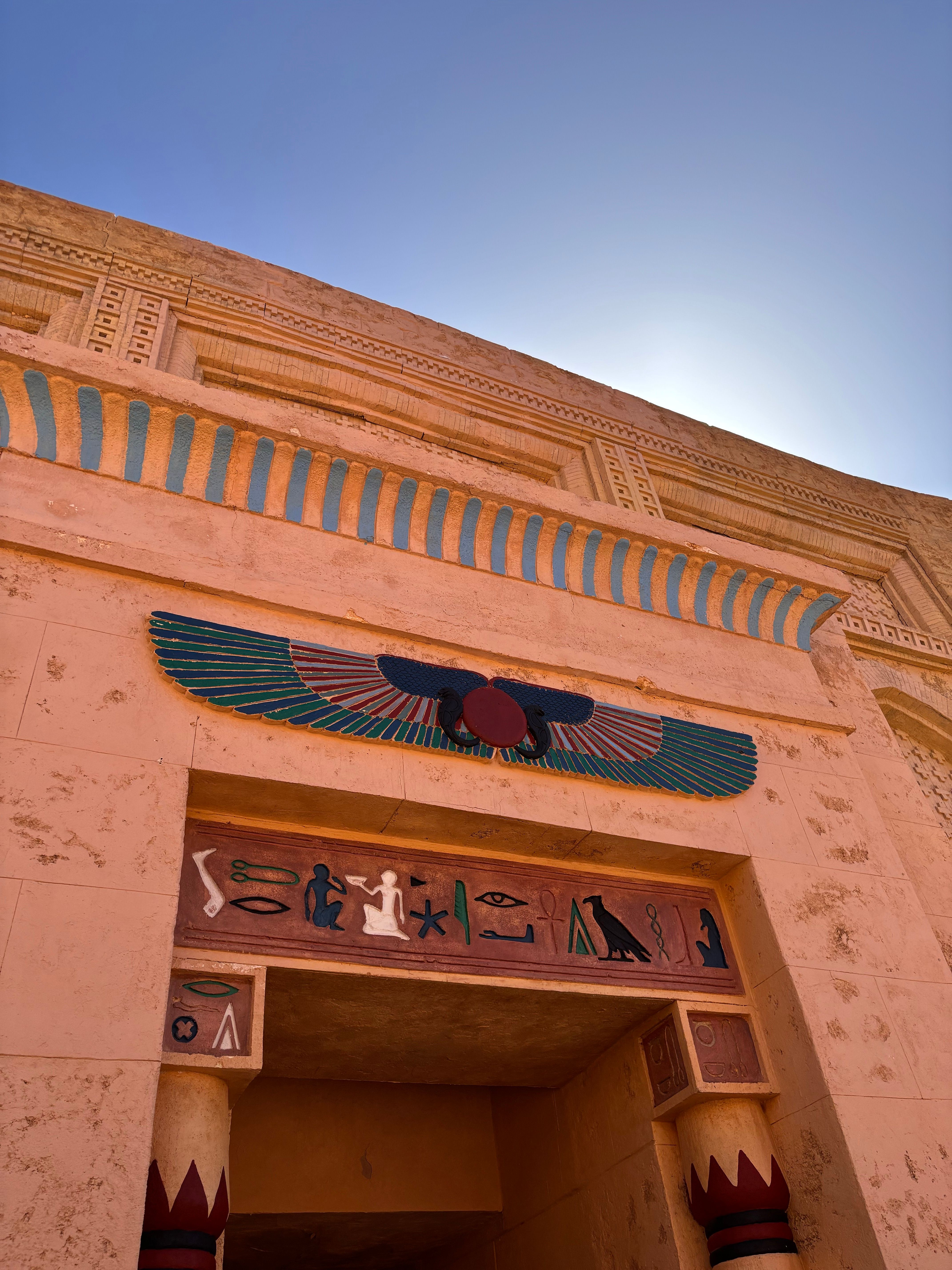 Ancient Egyptian Temple Entrance with Hieroglyphics · Free Stock Photo