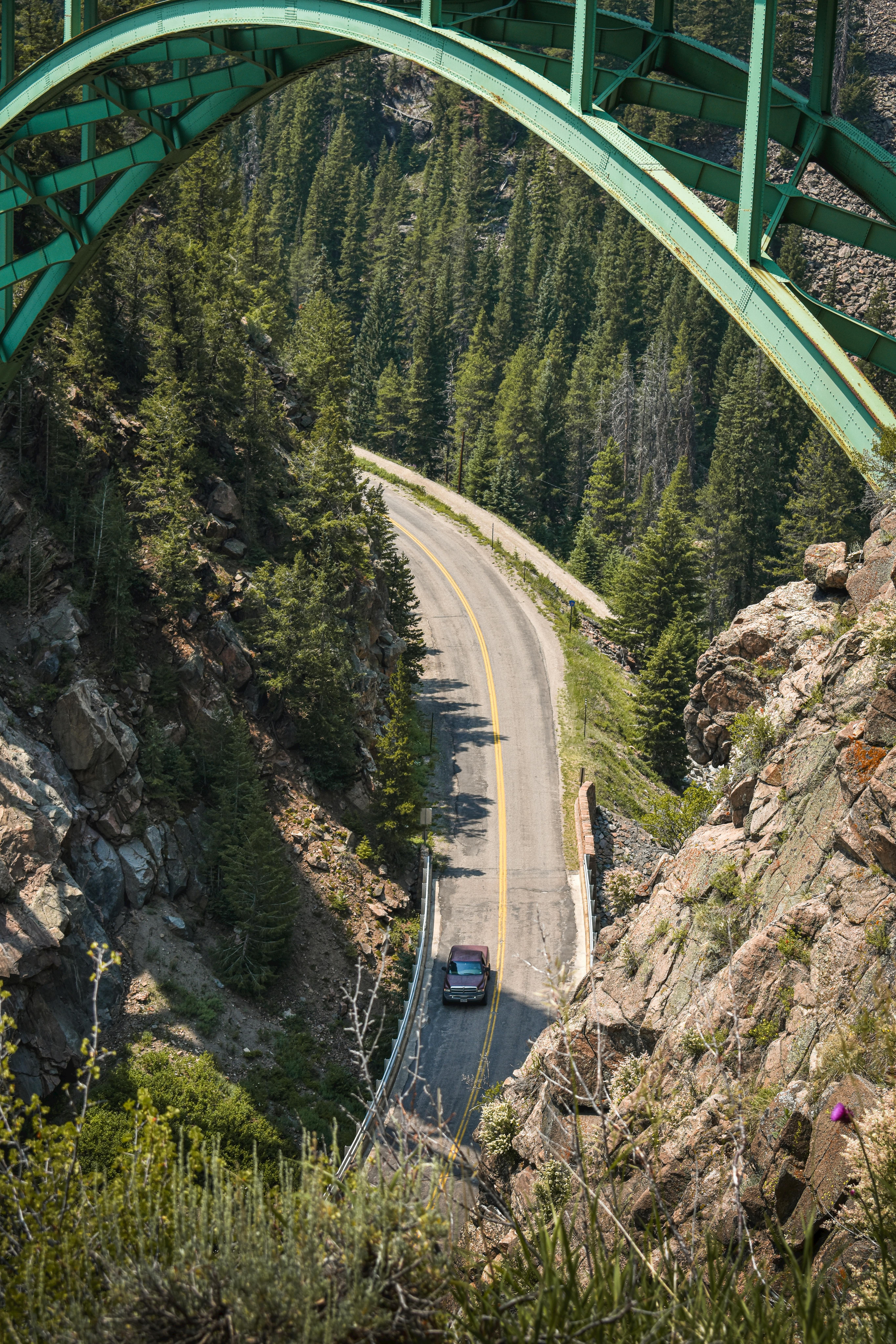 Scenic View Under Red Cliff Bridge, Colorado · Free Stock Photo